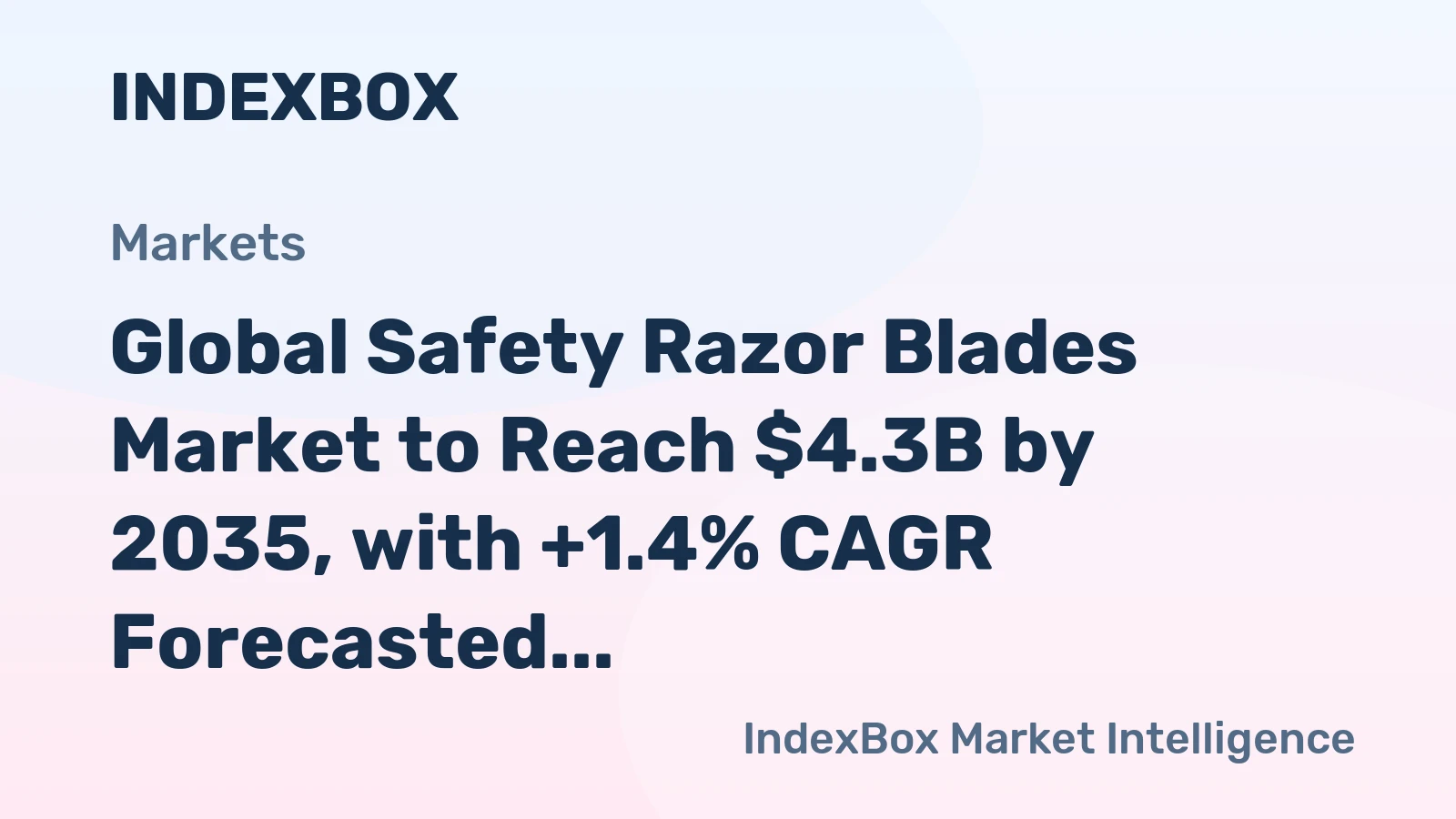 Global Safety Razor Blades Market to Reach $4.3B by 2035, with +1.4% CAGR Forecasted