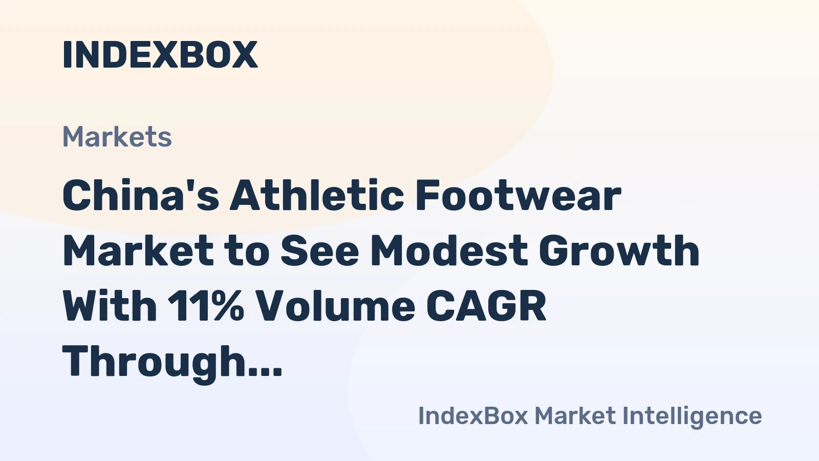 China's Athletic Footwear Market to See Modest Growth With 11% Volume CAGR Through 2035
