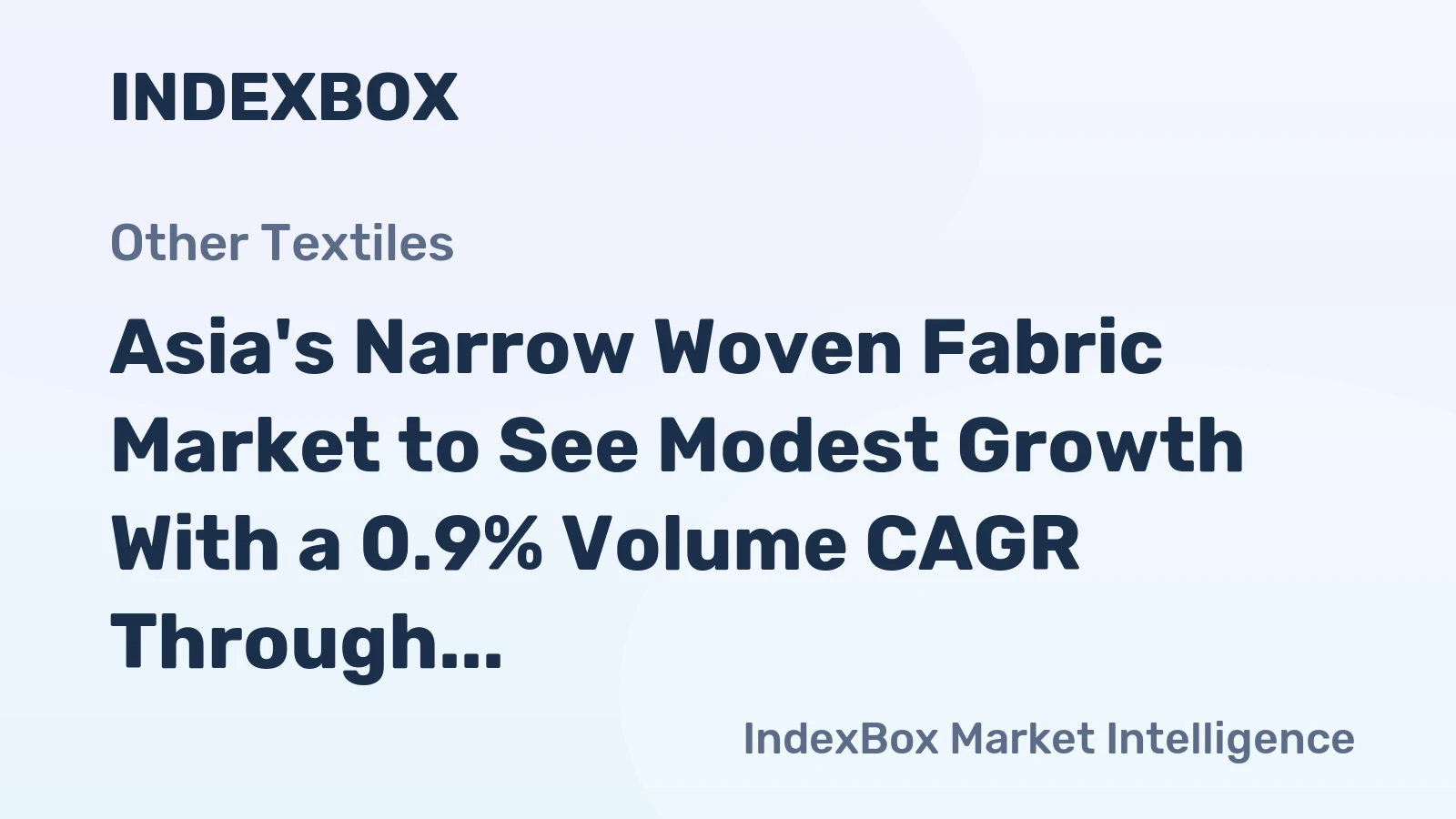 Asia's Narrow Woven Fabric Market to See Modest Growth With a 0.9% Volume CAGR Through 2035