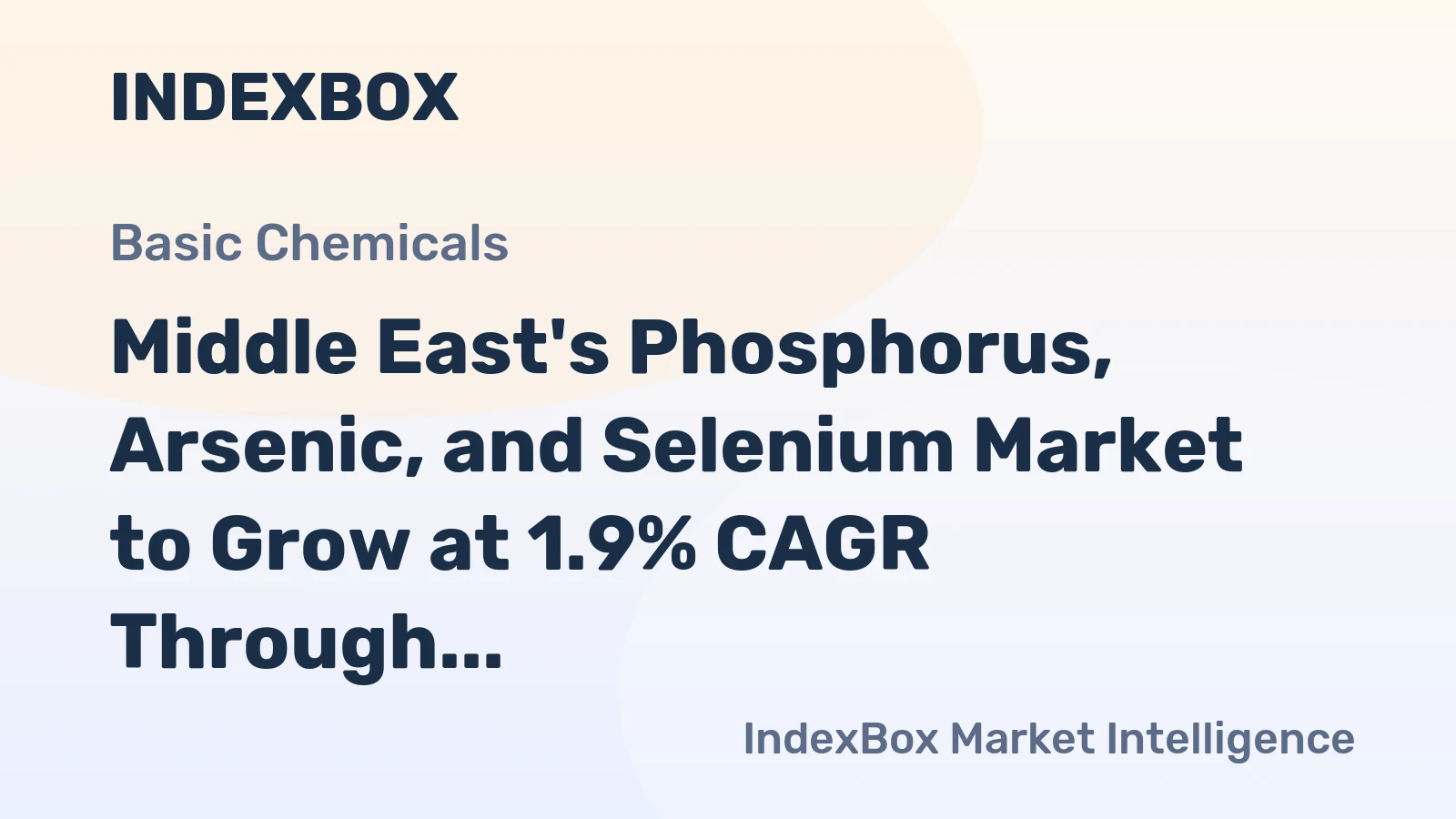 Middle East's Phosphorus, Arsenic, and Selenium Market to Grow at 1.9% CAGR Through 2035