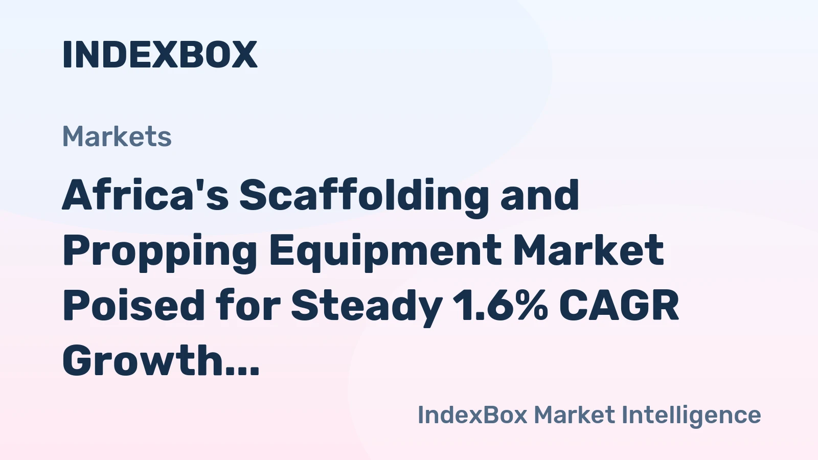 Africa's Scaffolding and Propping Equipment Market Poised for Steady 1.6% CAGR Growth Through 2035
