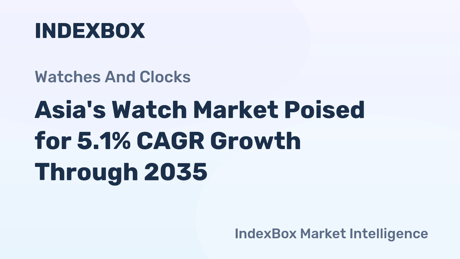 Asia's Watch Market Poised for 5.1% CAGR Growth Through 2035