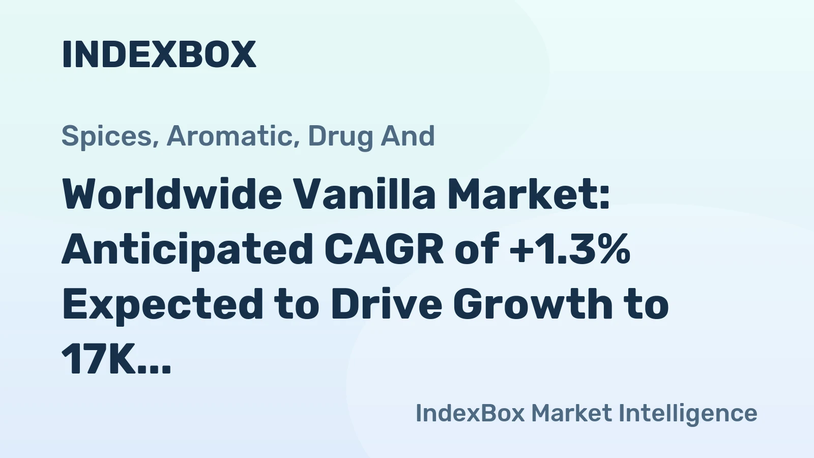 Worldwide Vanilla Market: Anticipated CAGR of +1.3% Expected to Drive Growth to 17K Tons by 2035
