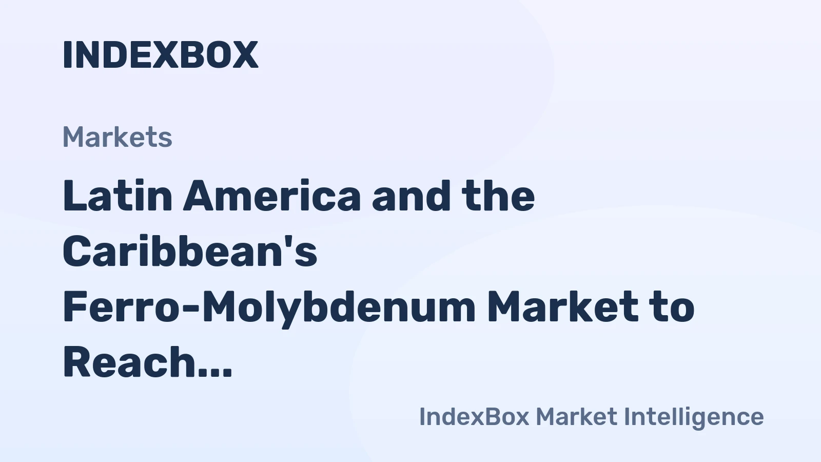Latin America and the Caribbean's Ferro-Molybdenum Market to Reach 18K Tons and $646M by 2035