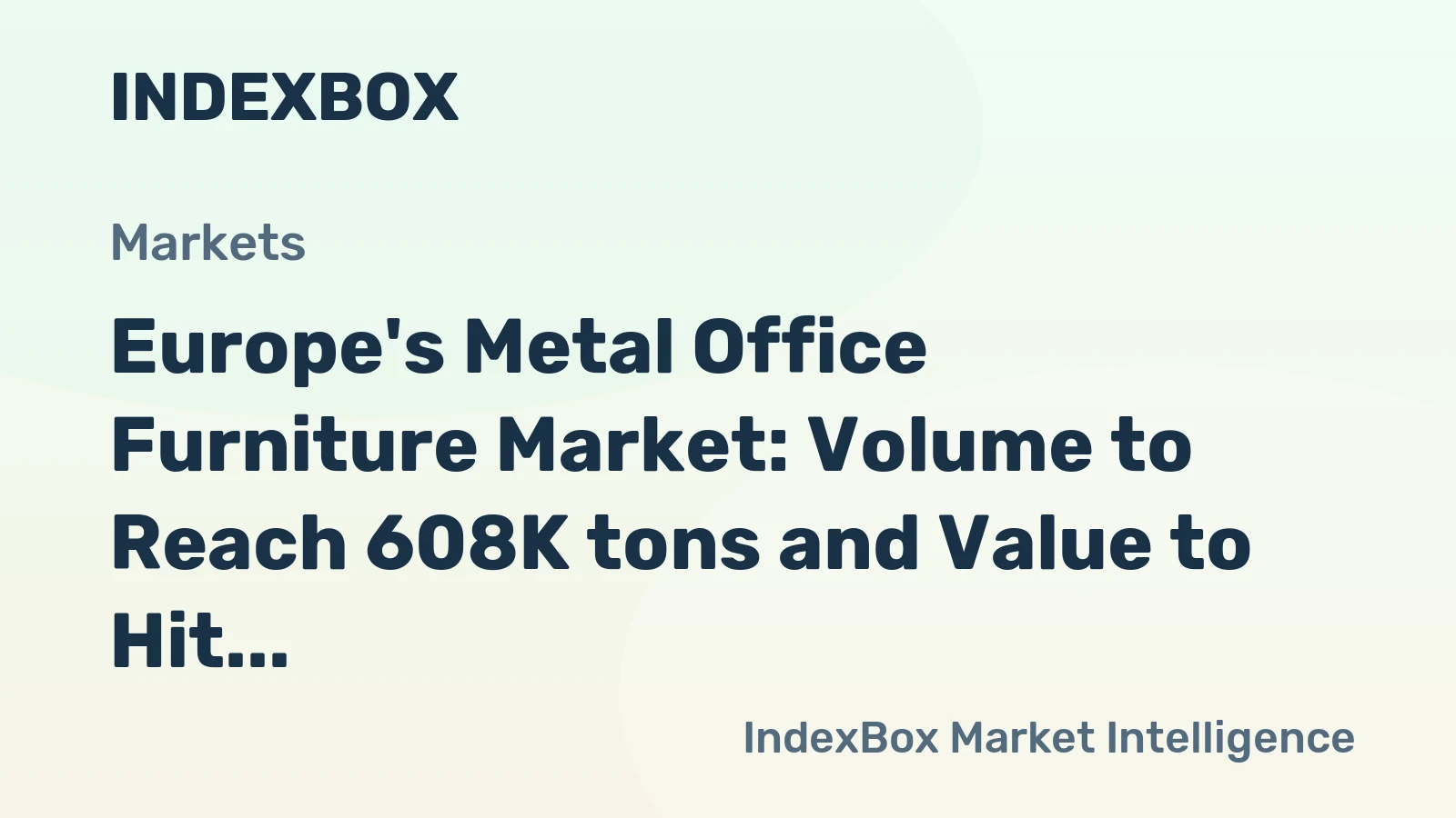 Europe's Metal Office Furniture Market: Volume to Reach 608K tons and Value to Hit $3.6B by 2035