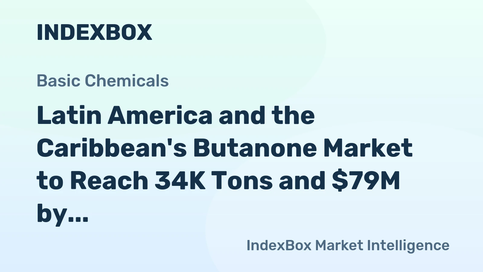 Latin America and the Caribbean's Butanone Market to Reach 34K Tons and $79M by 2035 After Recent Contraction