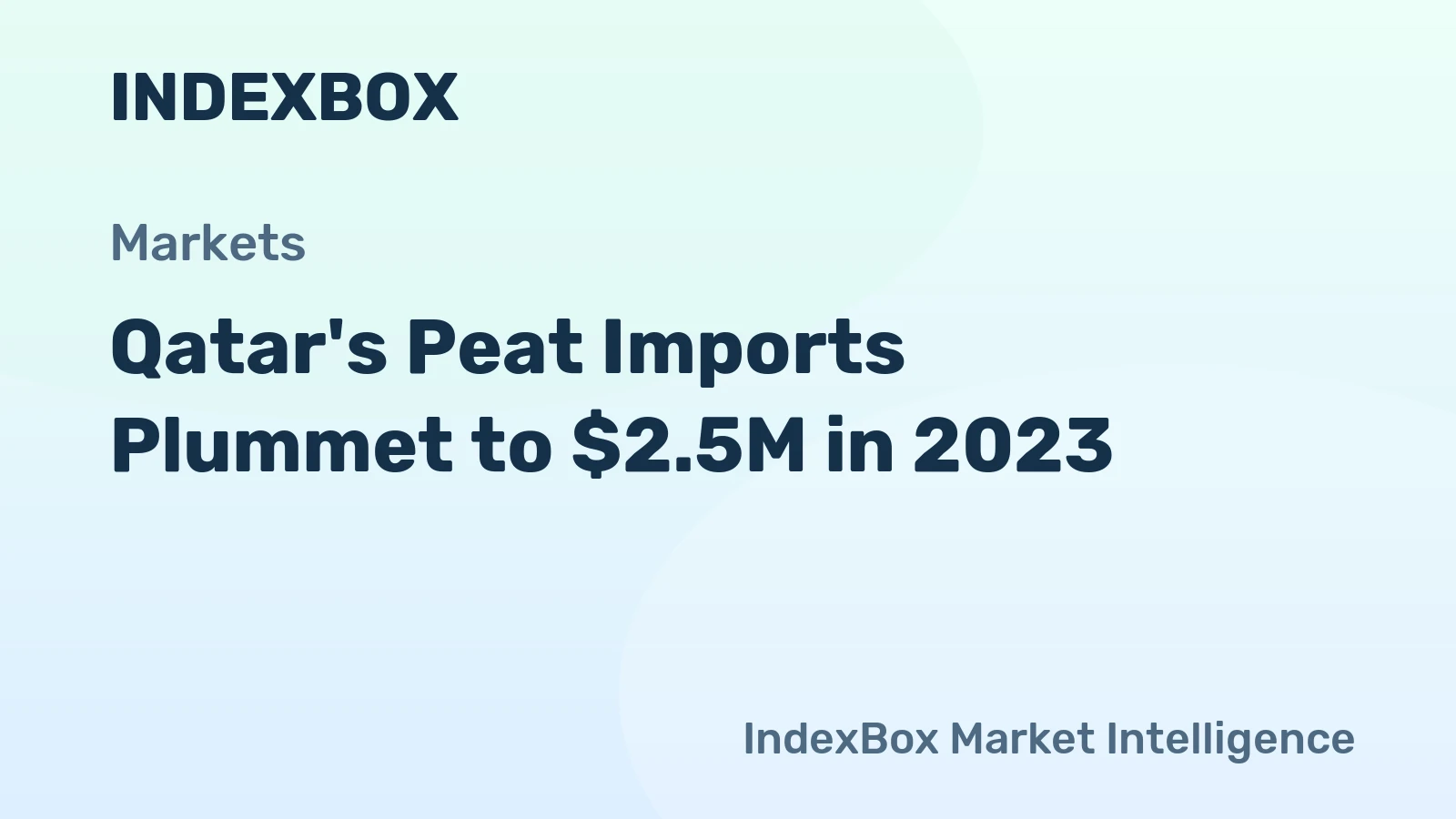 Qatar's Peat Imports Plummet to $2.5M in 2023