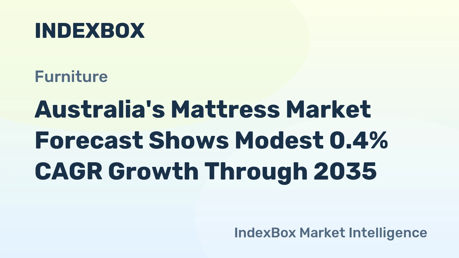 Australia's Mattress Market Forecast Shows Modest 0.4% CAGR Growth Through 2035