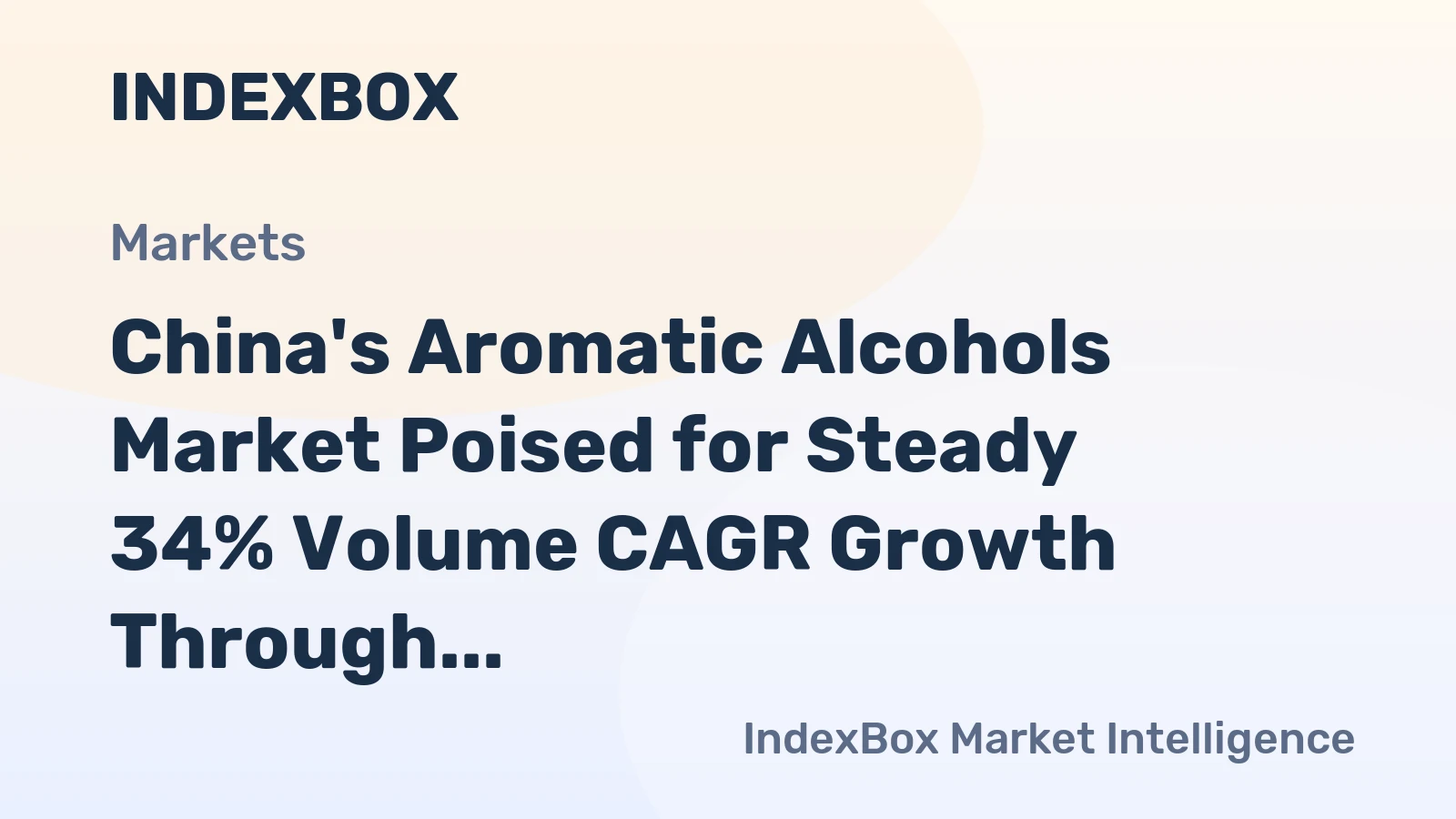 China's Aromatic Alcohols Market Poised for Steady 34% Volume CAGR Growth Through 2035