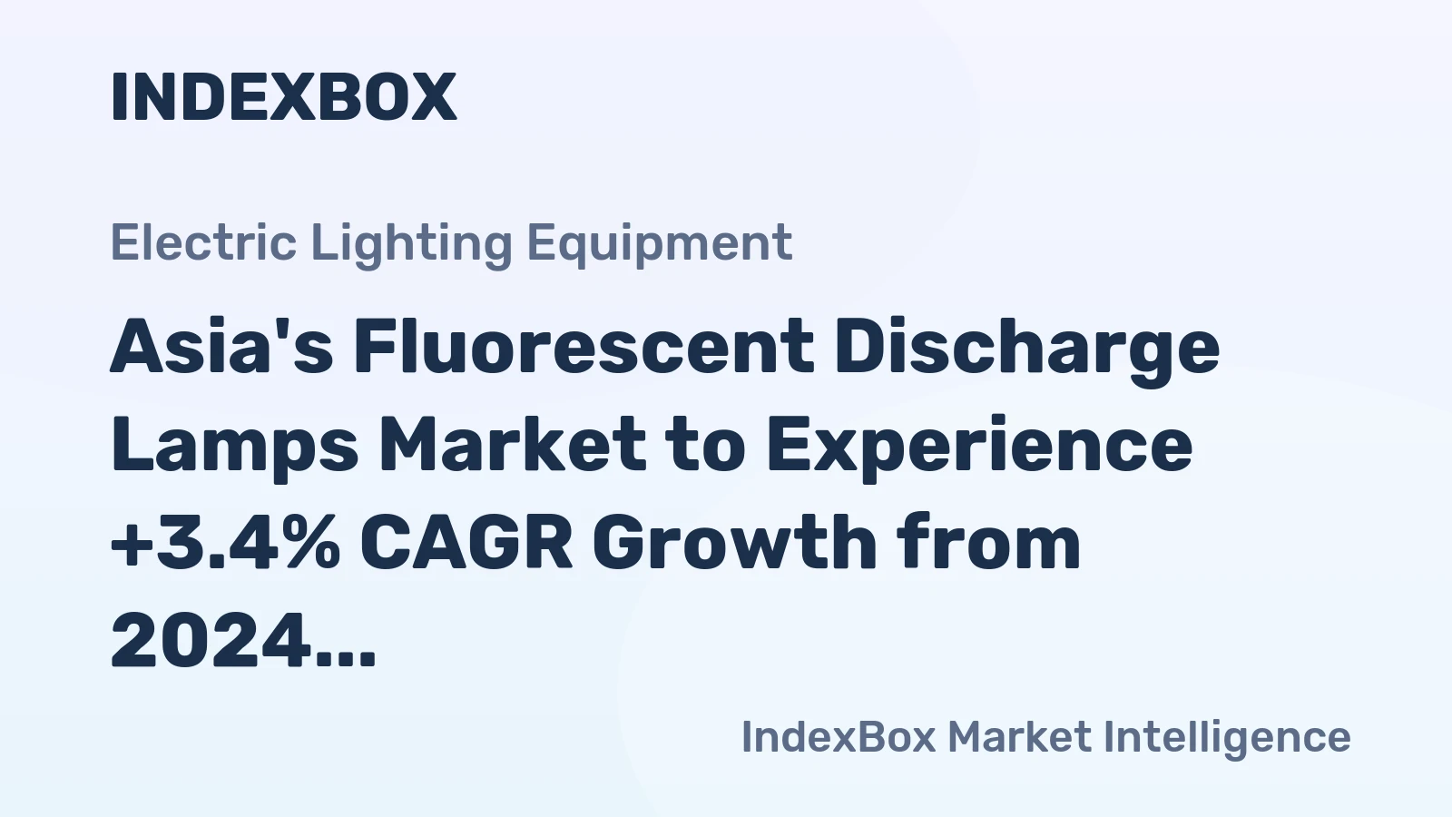 Asia's Fluorescent Discharge Lamps Market to Experience +3.4% CAGR Growth from 2024 to 2035