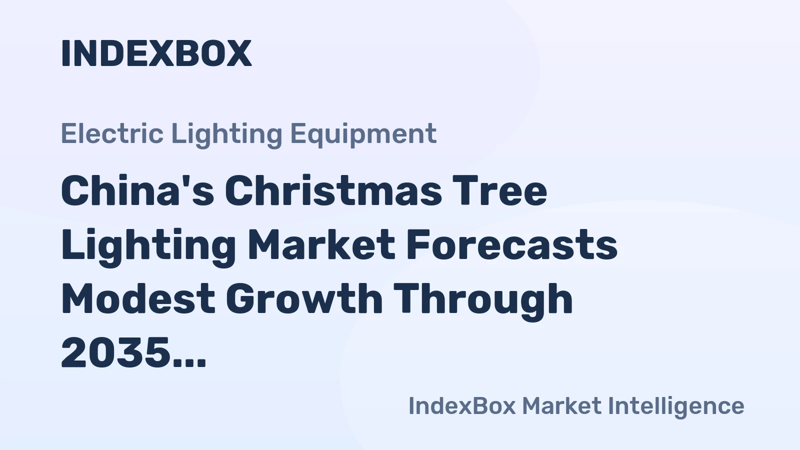 China's Christmas Tree Lighting Market Forecasts Modest Growth Through 2035