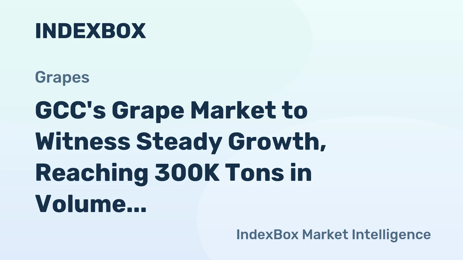 GCC's Grape Market to Witness Steady Growth, Reaching 300K Tons in Volume and $600M in Value by 2035