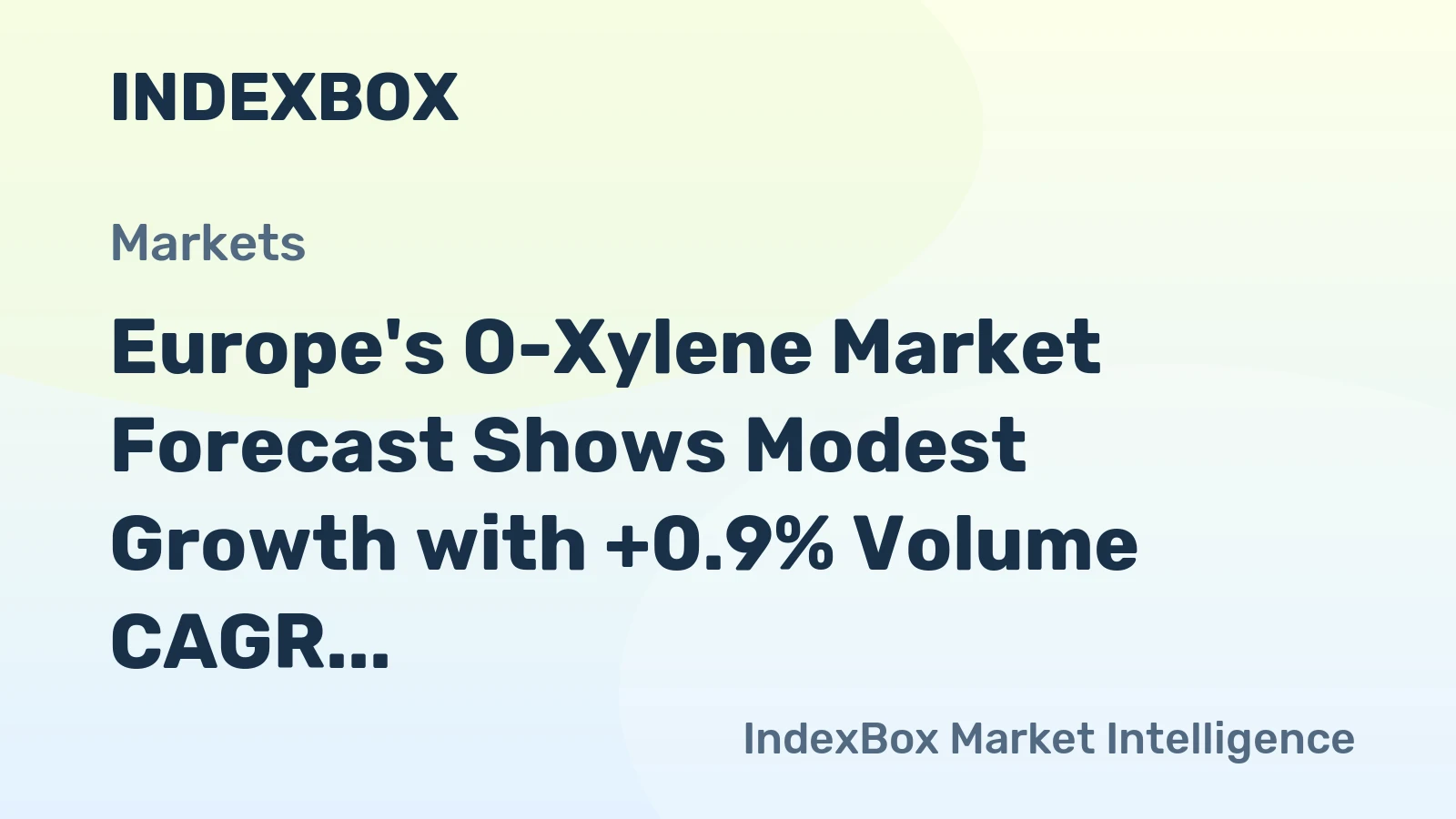 Europe's O-Xylene Market Forecast Shows Modest Growth with +0.9% Volume CAGR Through 2035