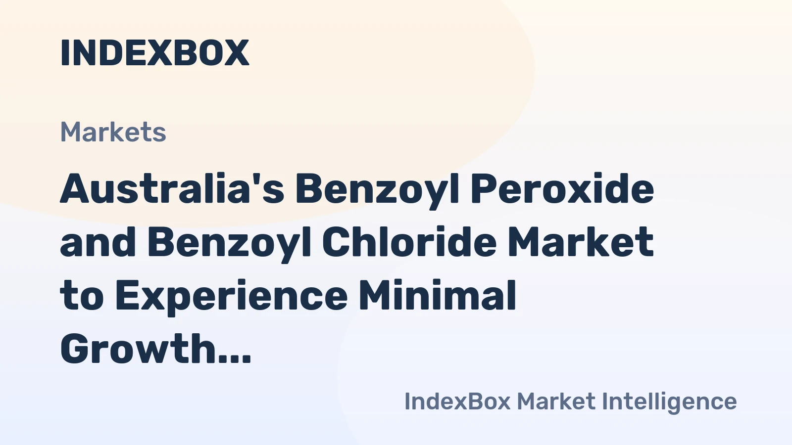 Australia's Benzoyl Peroxide and Benzoyl Chloride Market to Experience Minimal Growth of 0.1% CAGR through 2035