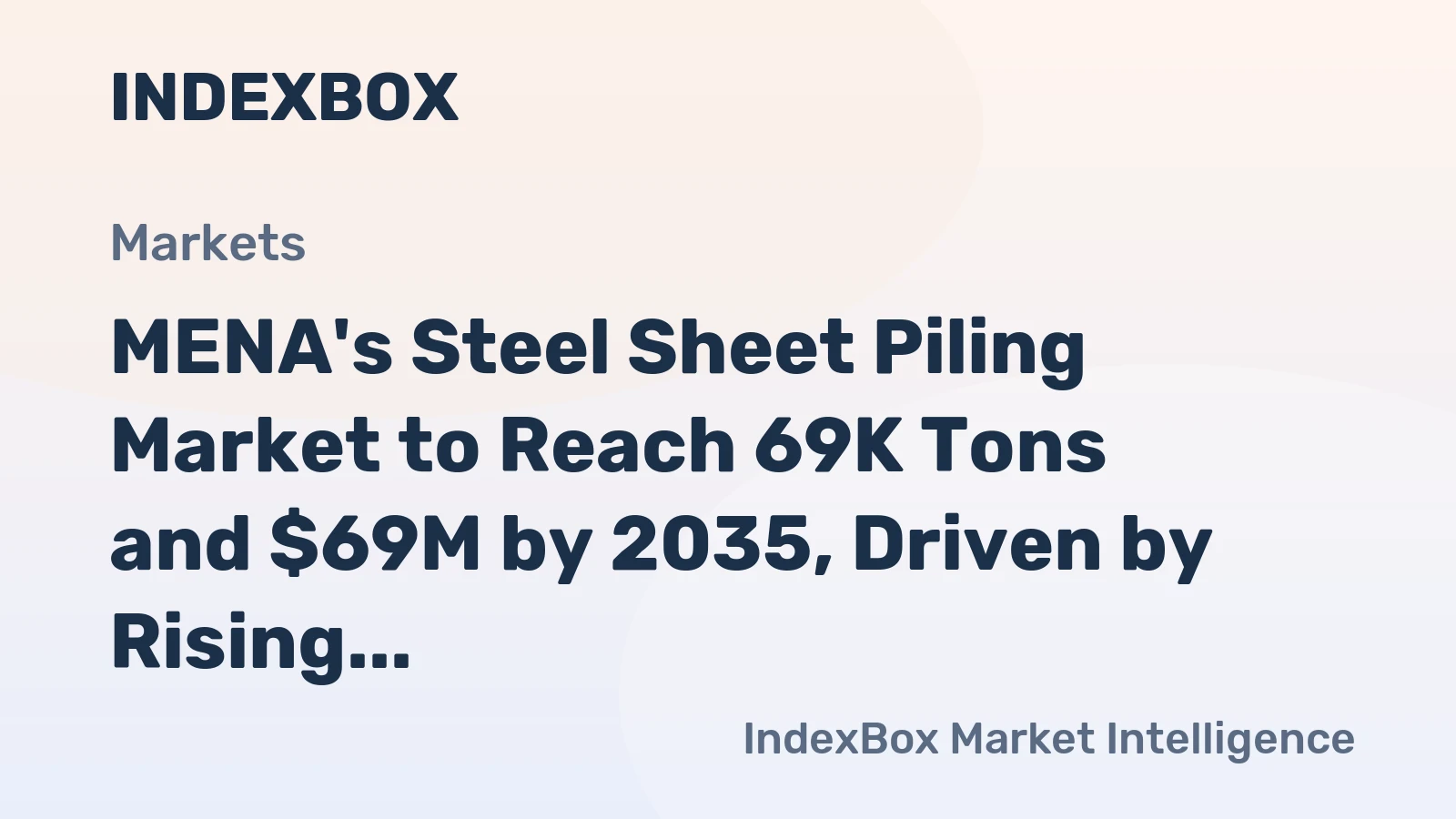 MENA's Steel Sheet Piling Market to Reach 69K Tons and $69M by 2035, Driven by Rising Demand