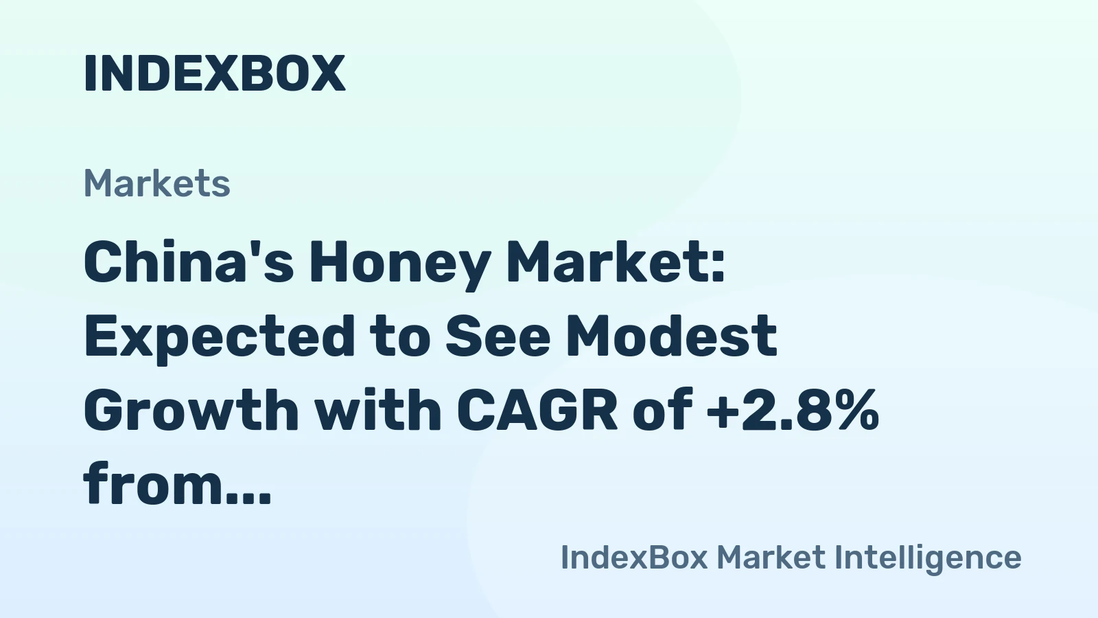 China's Honey Market: Expected to See Modest Growth with CAGR of +2.8% from 2024 to 2035