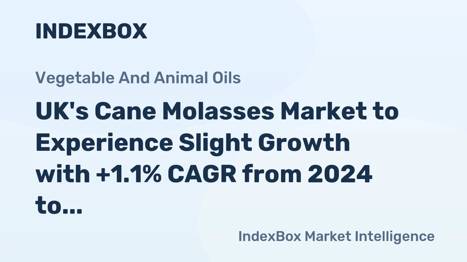 UK's Cane Molasses Market to Experience Slight Growth with +1.1% CAGR from 2024 to 2035