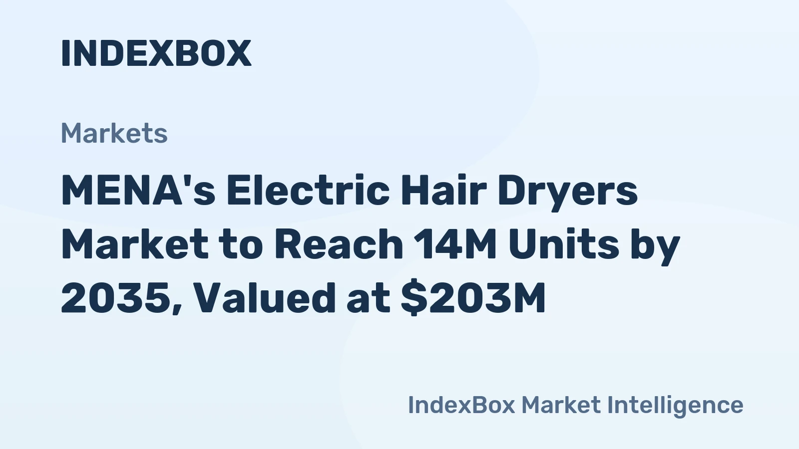 MENA's Electric Hair Dryers Market to Reach 14M Units by 2035, Valued at $203M