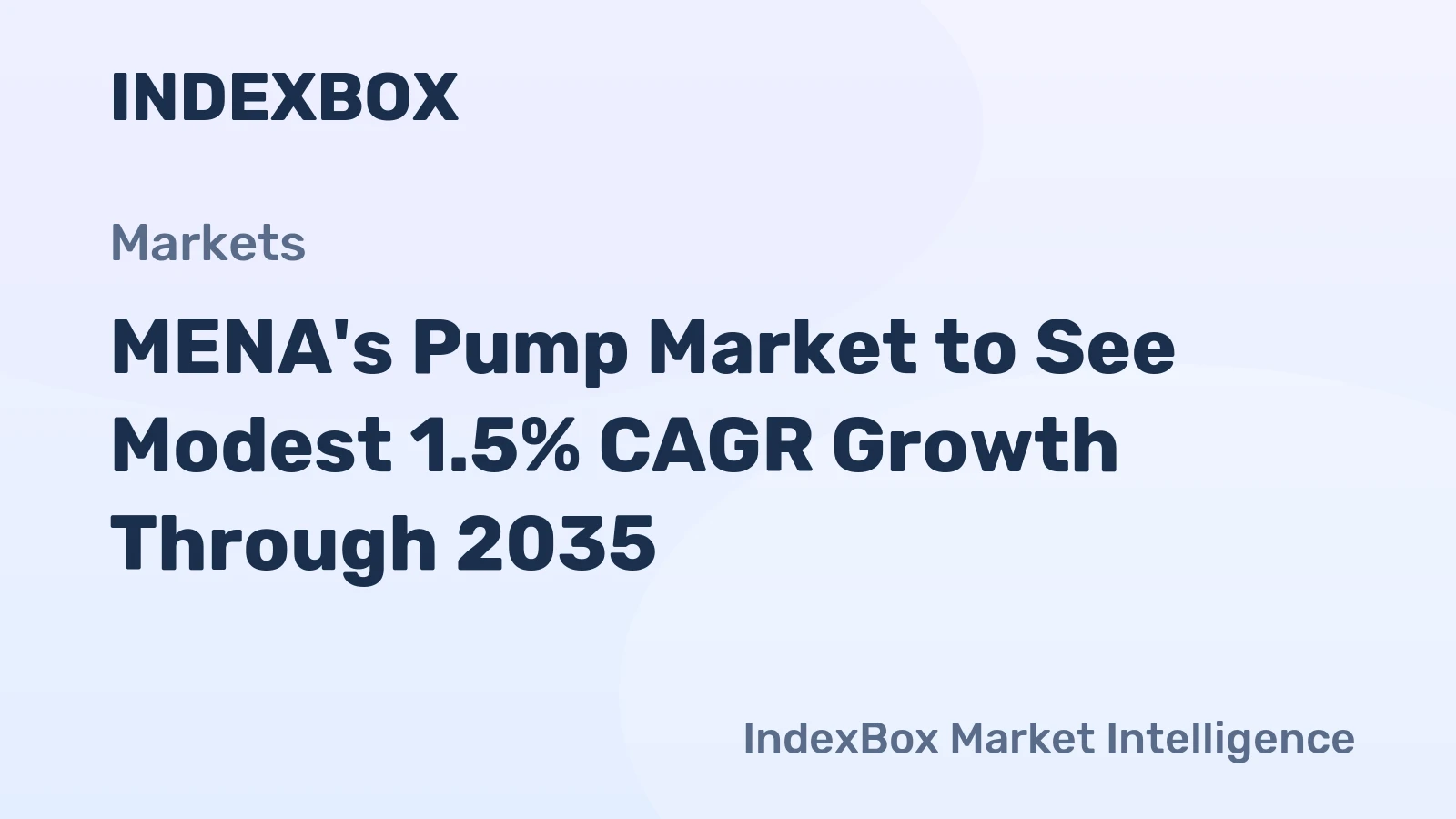 MENA's Pump Market to See Modest 1.5% CAGR Growth Through 2035