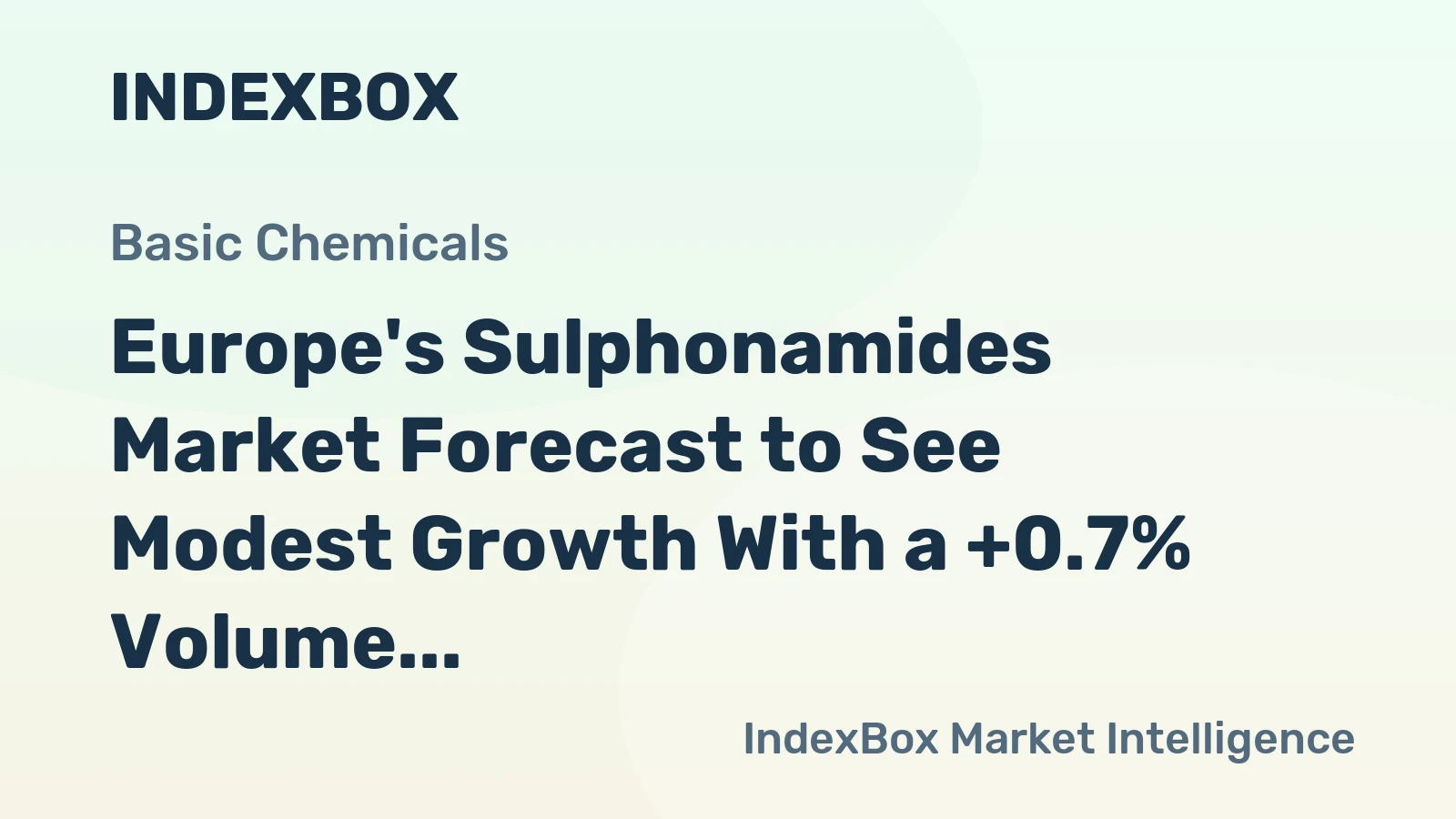 Europe's Sulphonamides Market Forecast to See Modest Growth With a +0.7% Volume CAGR Through 2035