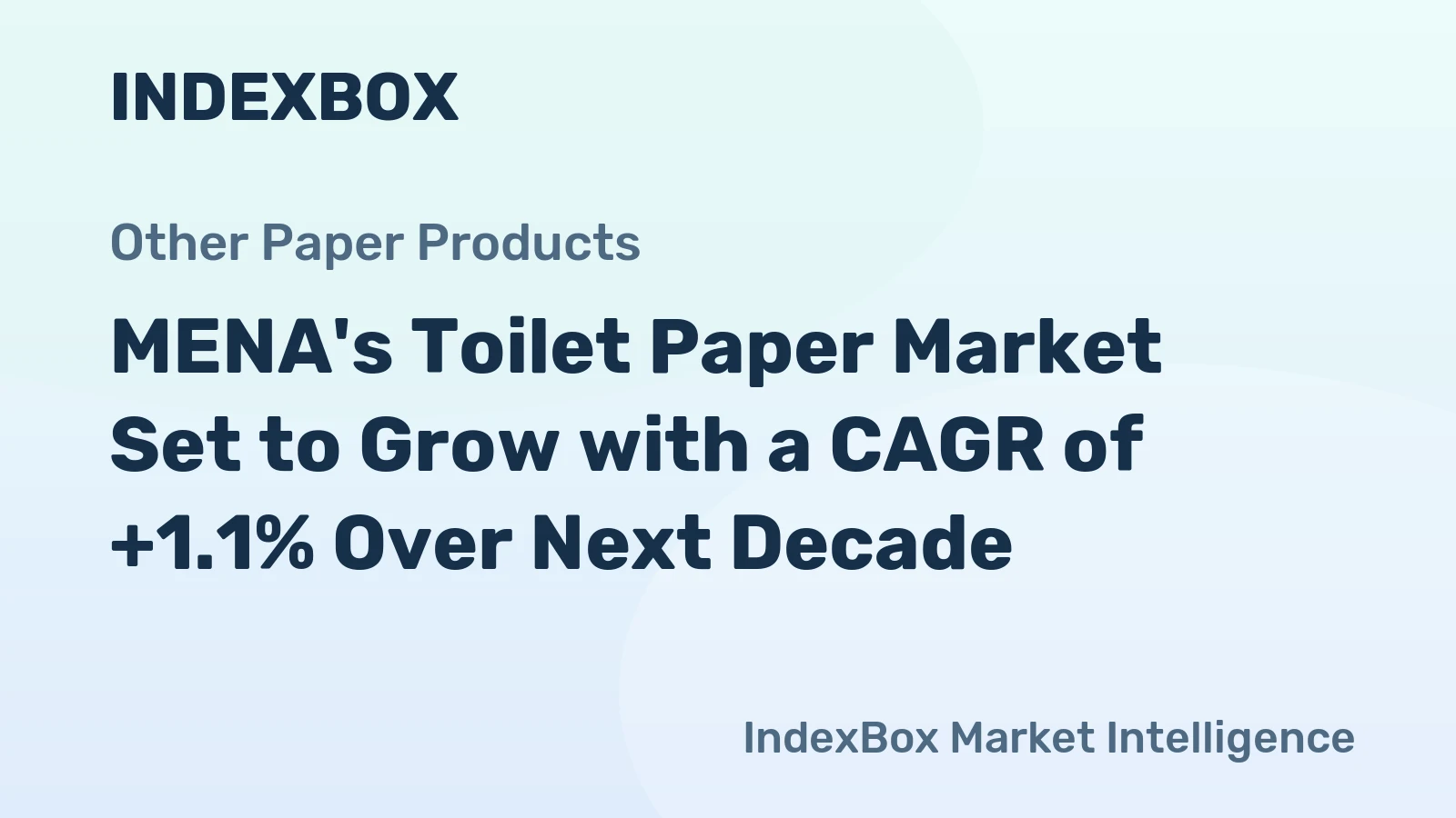 MENA's Toilet Paper Market Set to Grow with a CAGR of +1.1% Over Next Decade