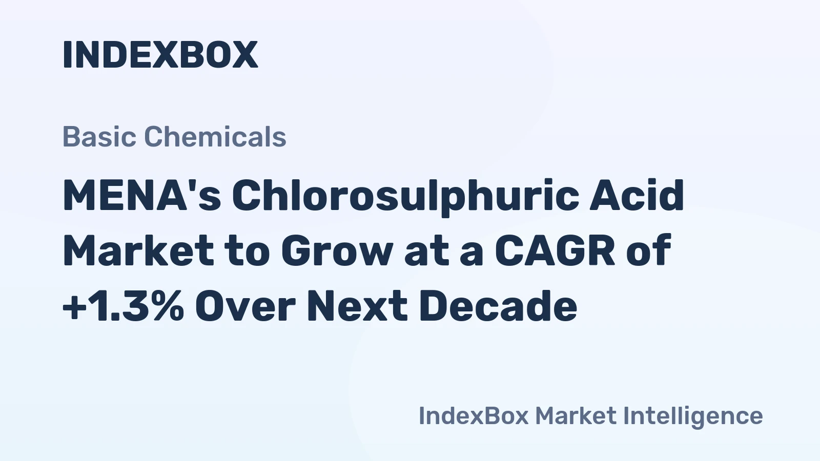 MENA's Chlorosulphuric Acid Market to Grow at a CAGR of +1.3% Over Next Decade