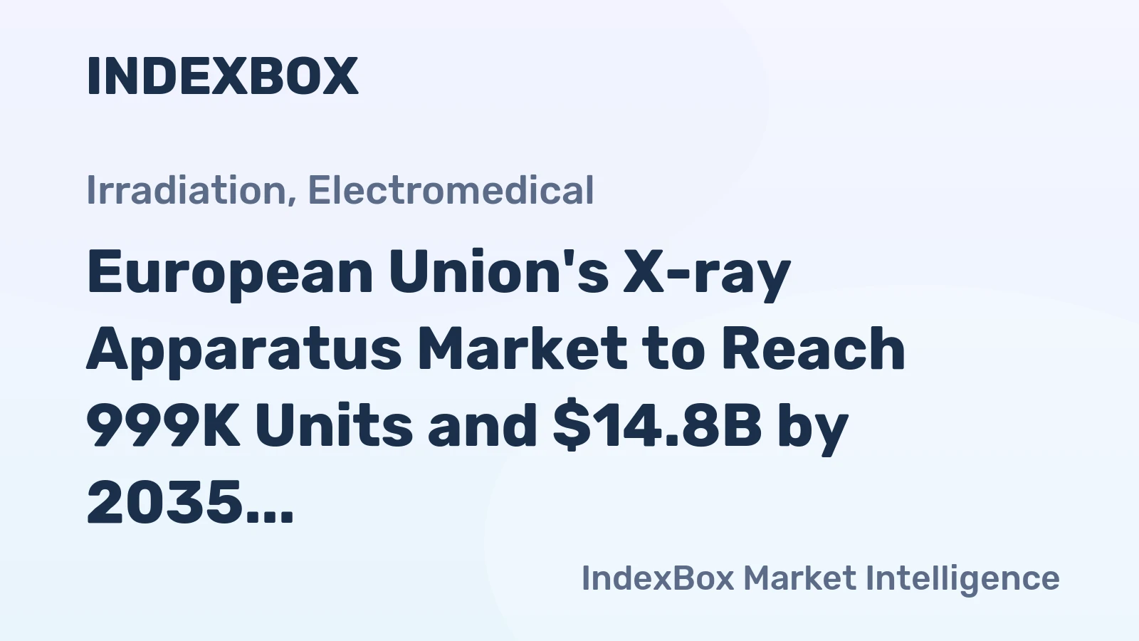 European Union's X-ray Apparatus Market to Reach 999K Units and $14.8B by 2035