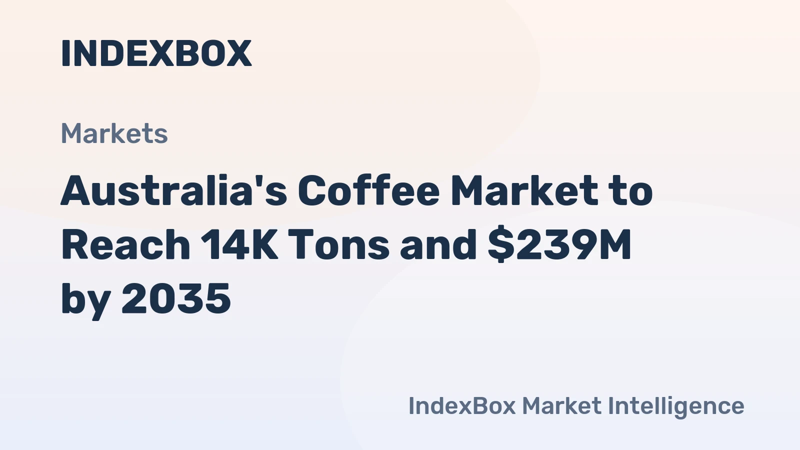 Australia's Coffee Market to Reach 14K Tons and $239M by 2035
