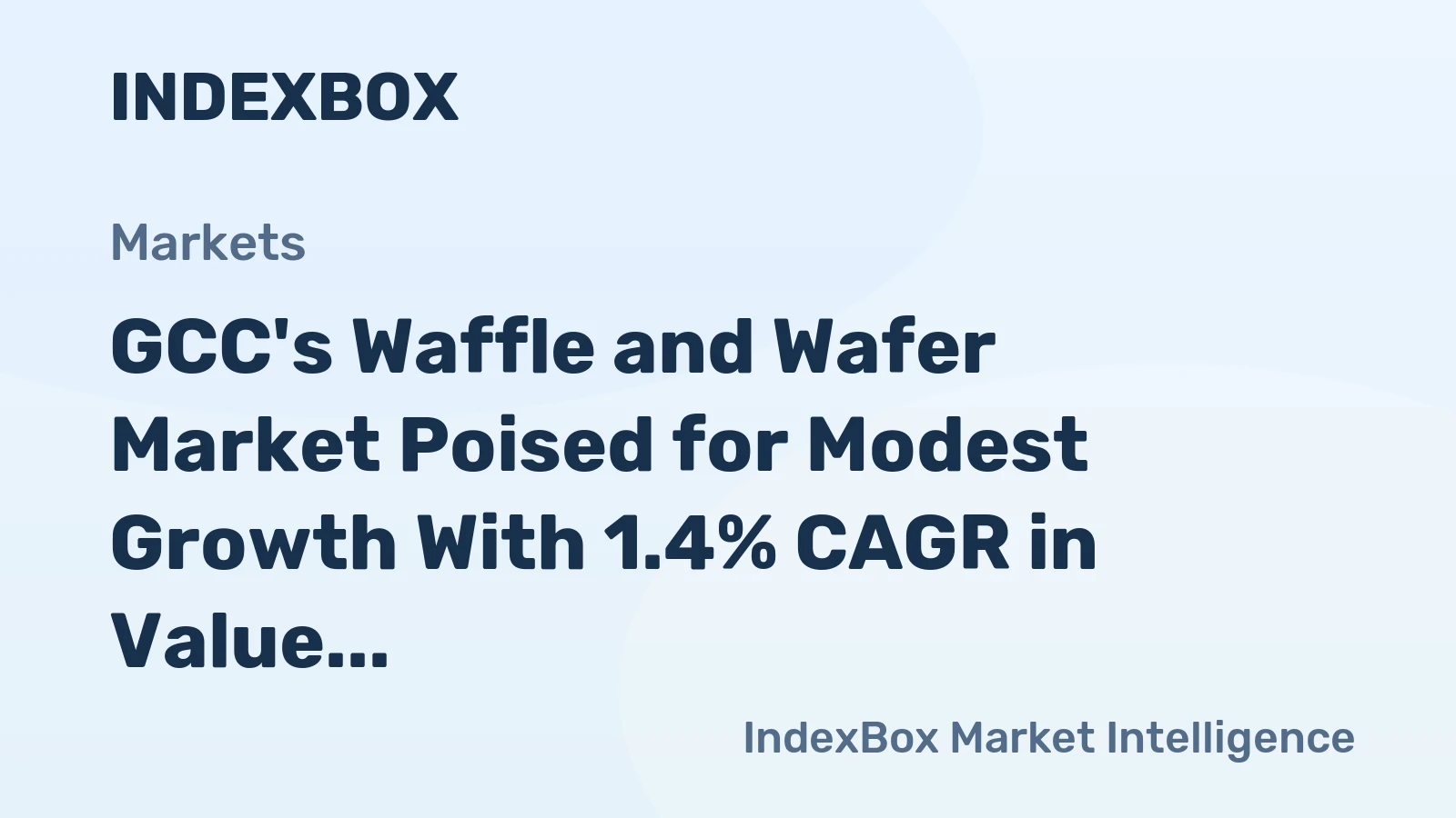 GCC's Waffle and Wafer Market Poised for Modest Growth With 1.4% CAGR in Value Through 2035