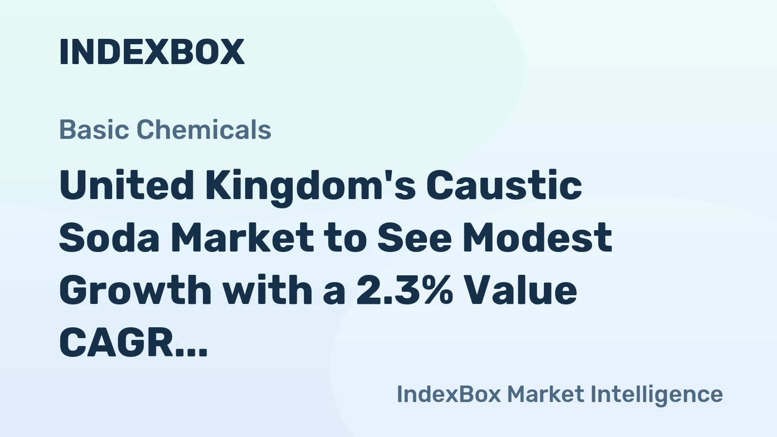 United Kingdom's Caustic Soda Market to See Modest Growth with a 2.3% Value CAGR Through 2035