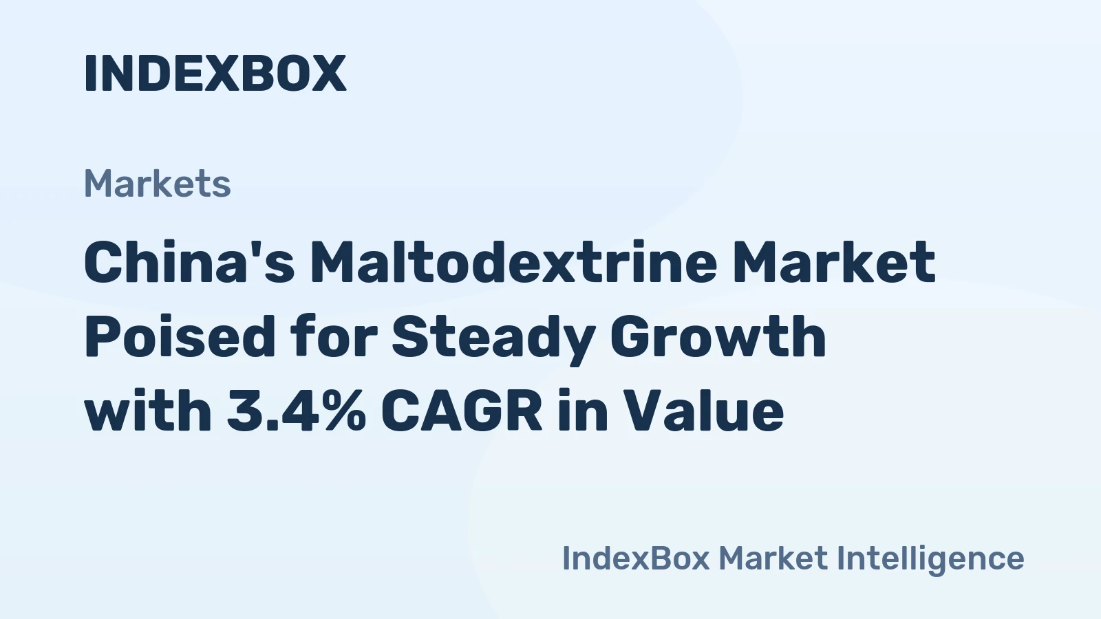 China's Maltodextrine Market Poised for Steady Growth with 3.4% CAGR in Value