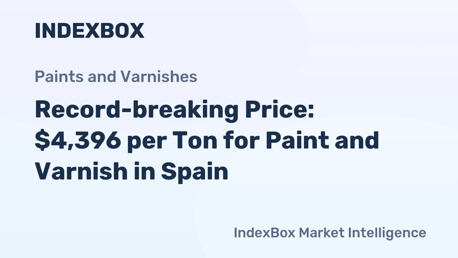 Record-breaking Price: $4,396 per Ton for Paint and Varnish in Spain