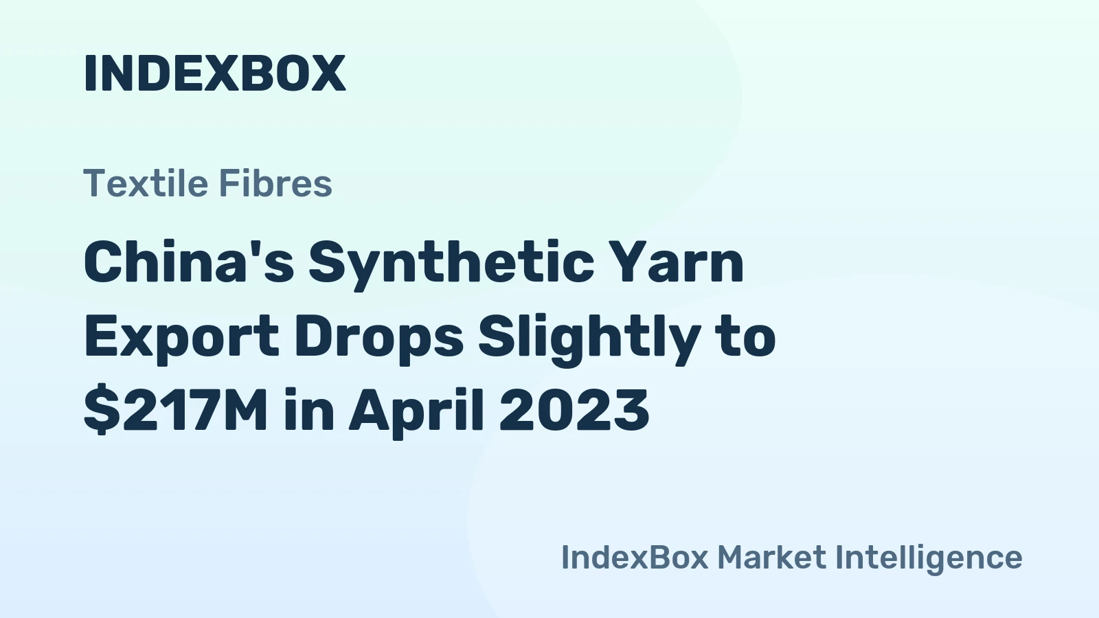 China's Synthetic Yarn Export Drops Slightly to $217M in April 2023