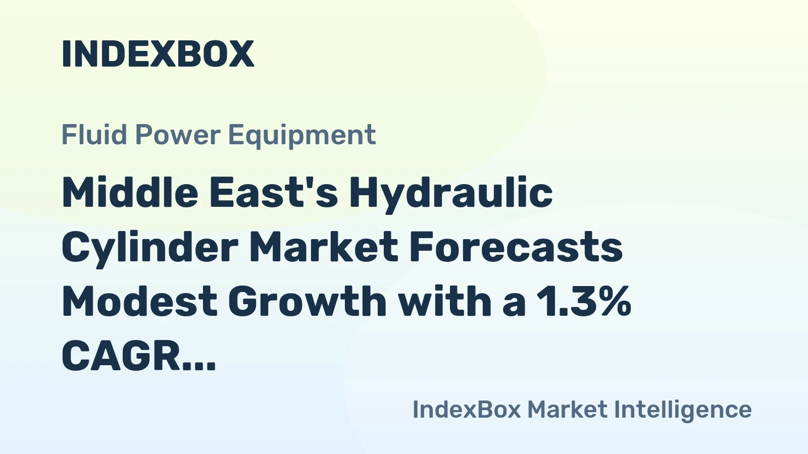 Middle East's Hydraulic Cylinder Market Forecasts Modest Growth with a 1.3% CAGR Through 2035