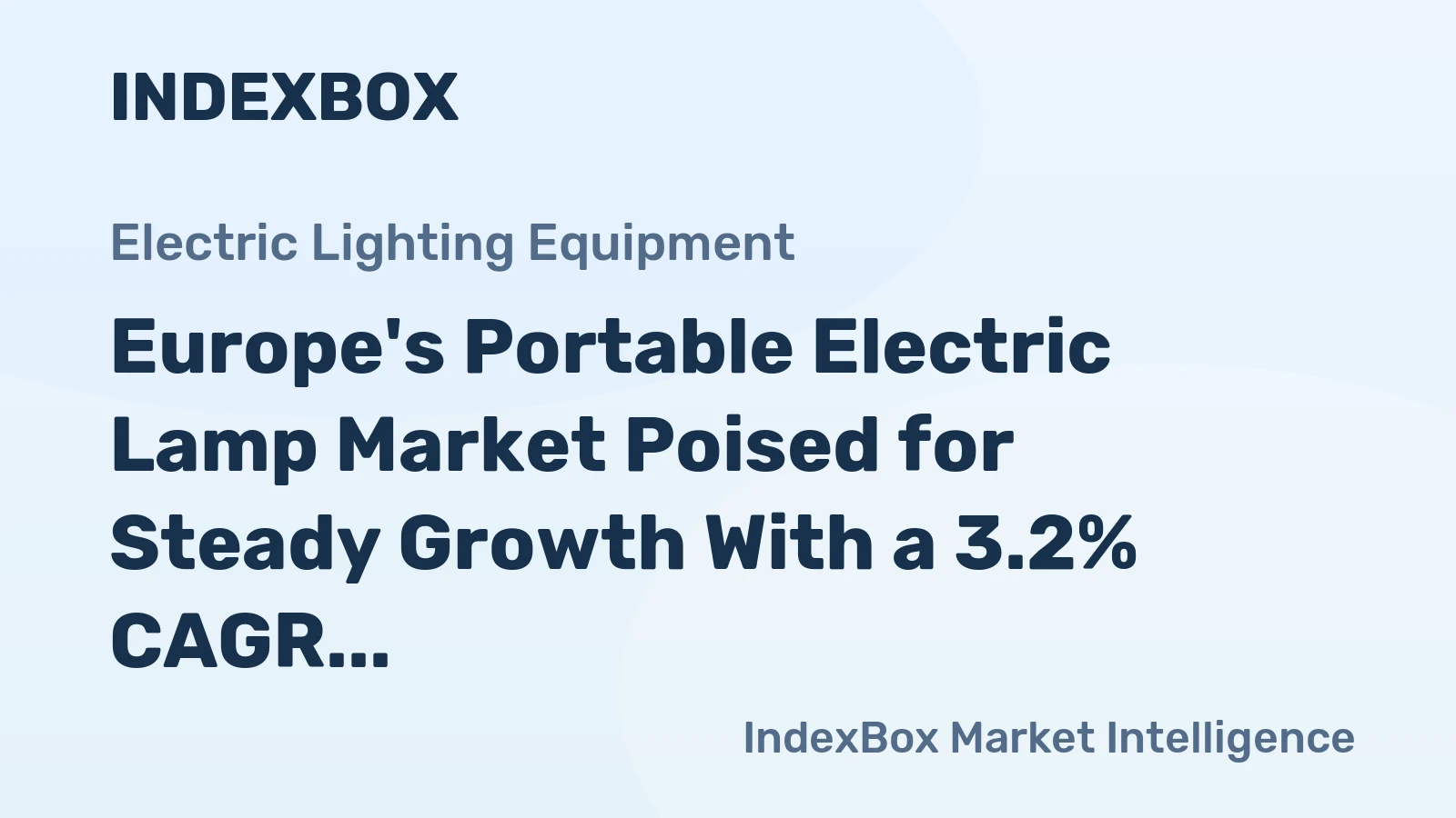 Europe's Portable Electric Lamp Market Poised for Steady Growth With a 3.2% CAGR in Value Through 2035