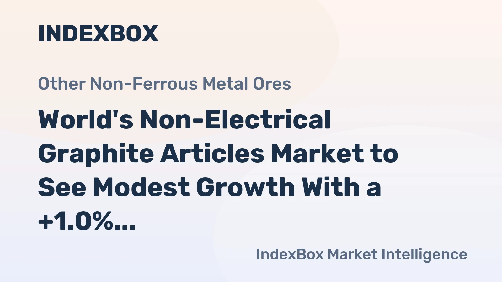 World's Non-Electrical Graphite Articles Market to See Modest Growth With a +1.0% Volume CAGR Through 2035