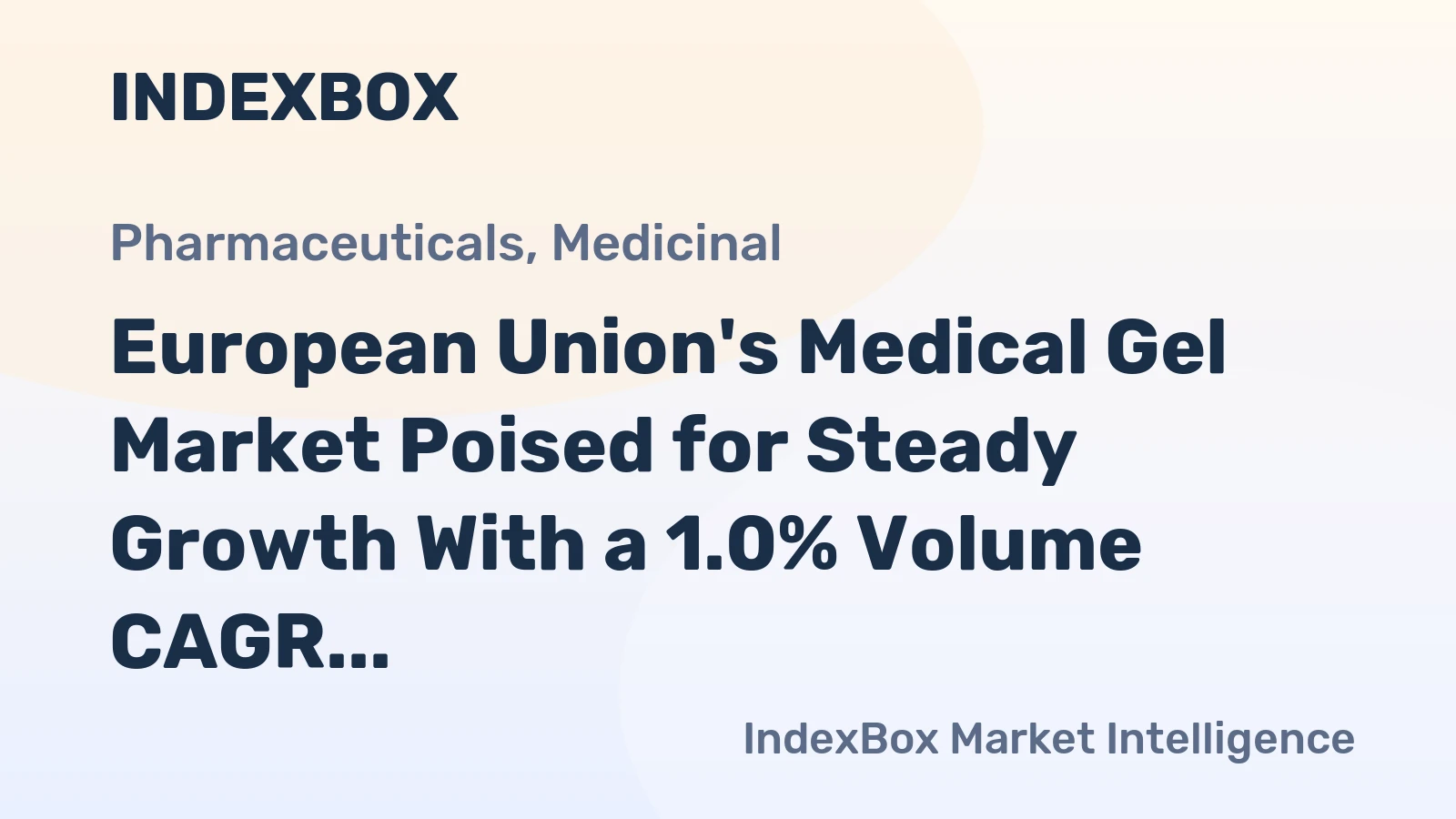 European Union's Medical Gel Market Poised for Steady Growth With a 1.0% Volume CAGR Through 2035