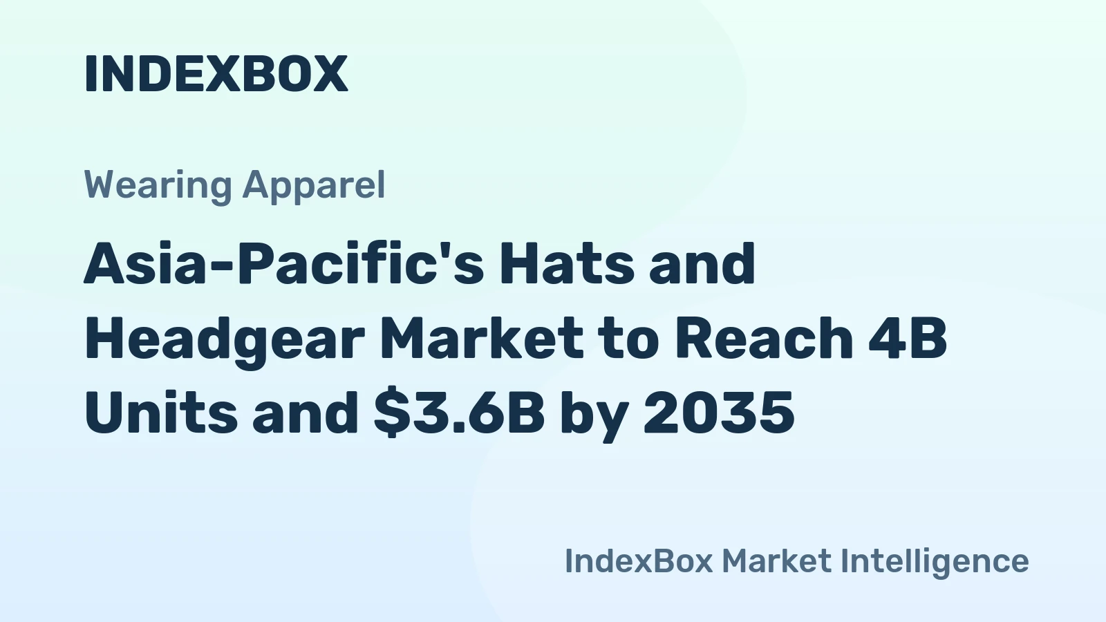 Asia-Pacific's Hats and Headgear Market to Reach 4B Units and $3.6B by 2035