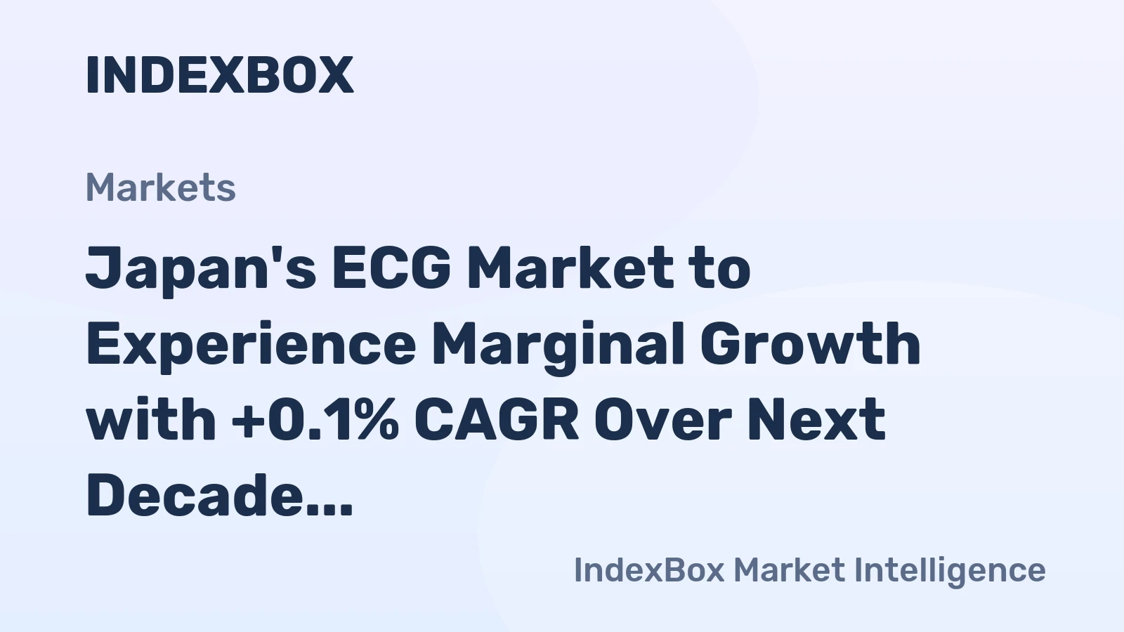 Japan's ECG Market to Experience Marginal Growth with +0.1% CAGR Over Next Decade
