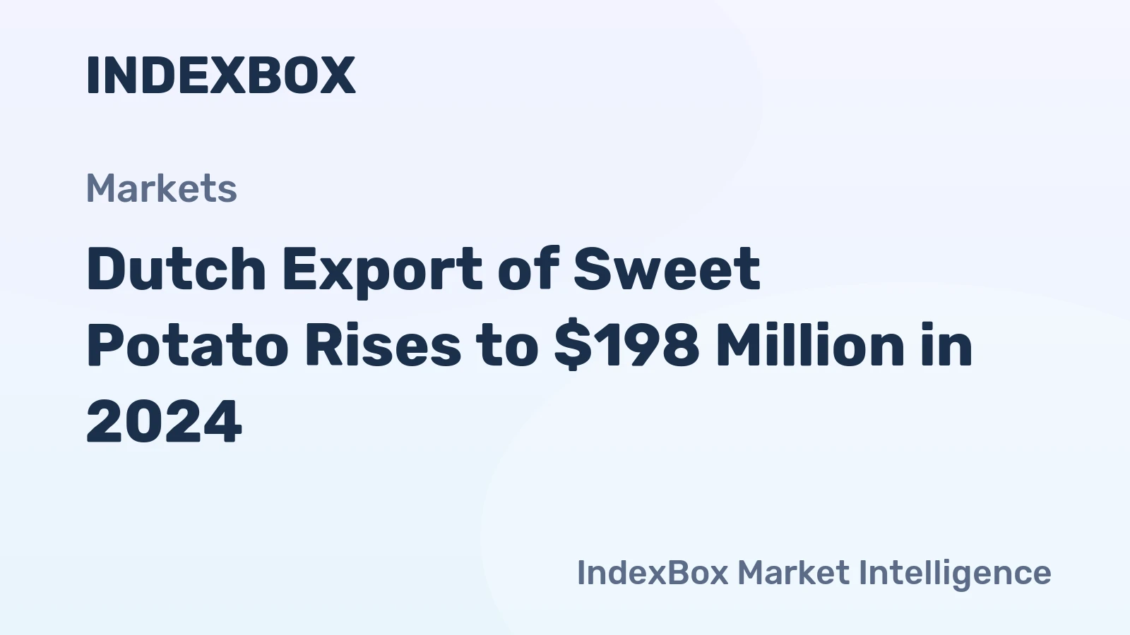 Dutch Export of Sweet Potato Rises to $198 Million in 2024