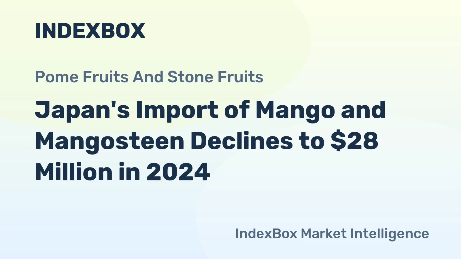 Japan's Import of Mango and Mangosteen Declines to $28 Million in 2024