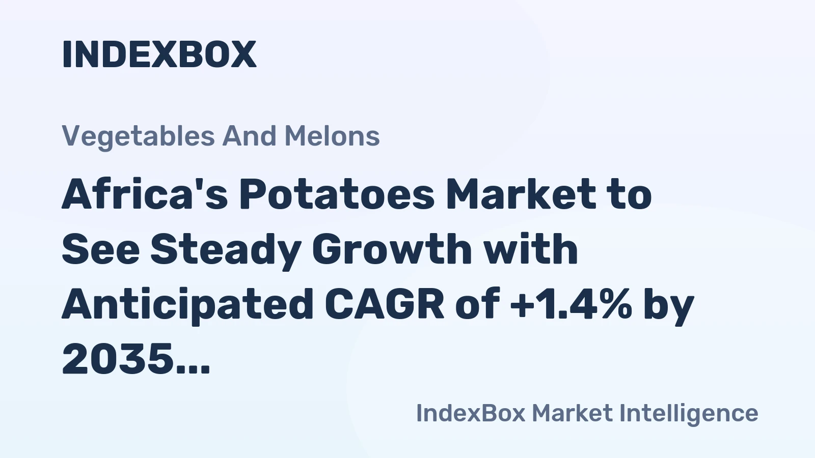Africa's Potatoes Market to See Steady Growth with Anticipated CAGR of +1.4% by 2035