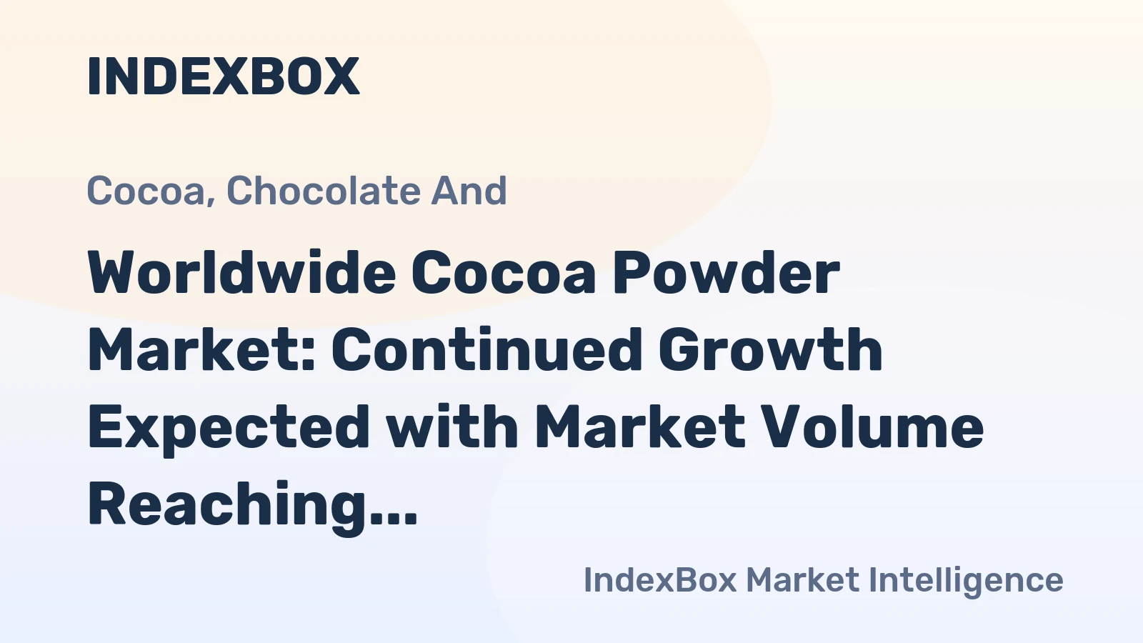 Worldwide Cocoa Powder Market: Continued Growth Expected with Market Volume Reaching 4.1M Tons and Market Value at $14.4B by 2035