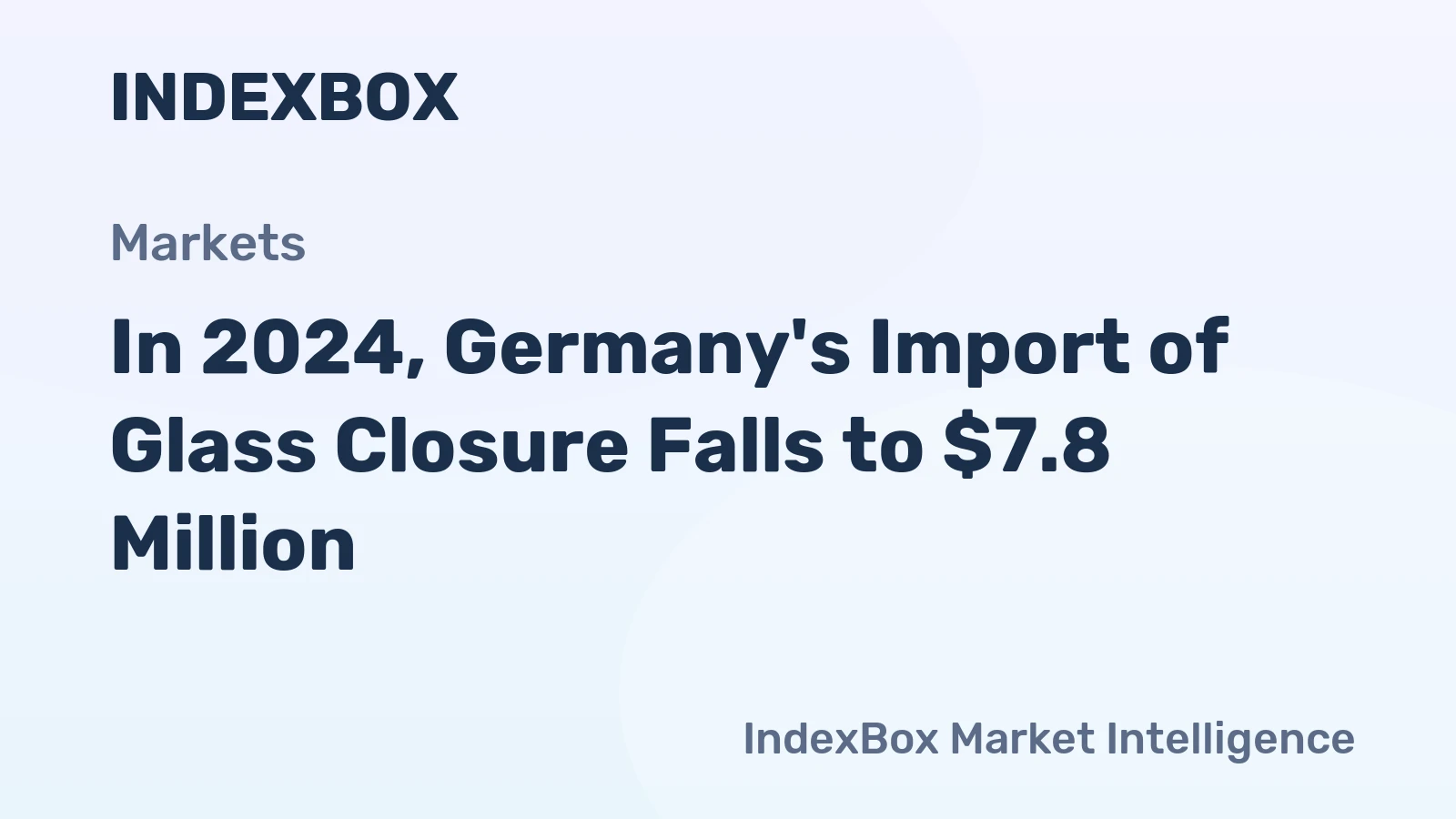In 2024, Germany's Import of Glass Closure Falls to $7.8 Million