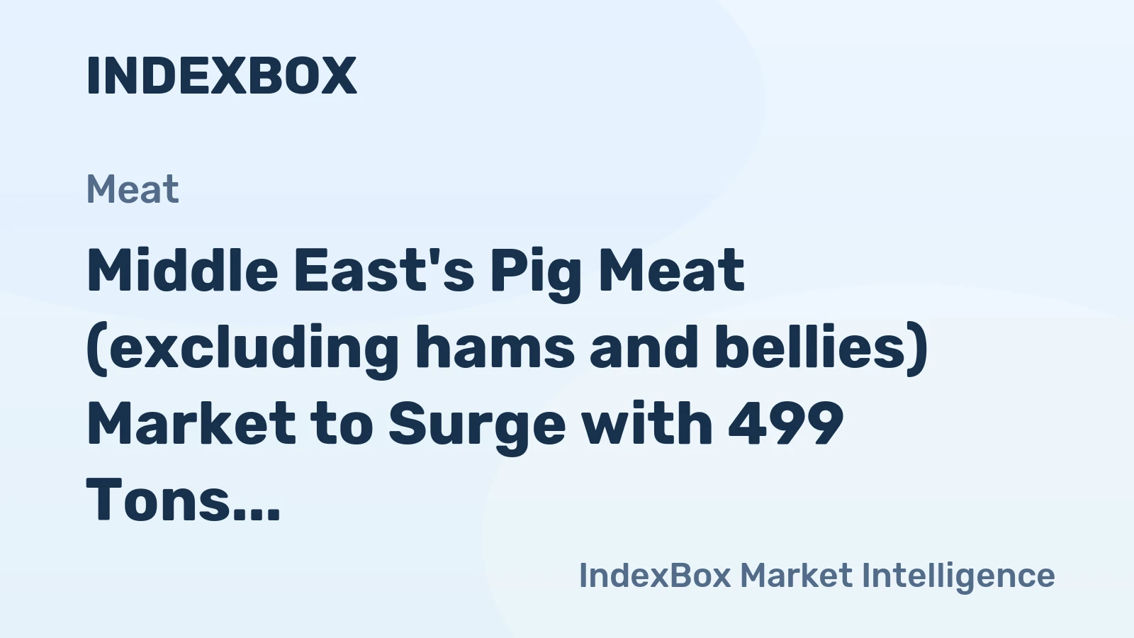 Middle East's Pig Meat (excluding hams and bellies) Market to Surge with 499 Tons in Volume and $4.7M in Value by 2035