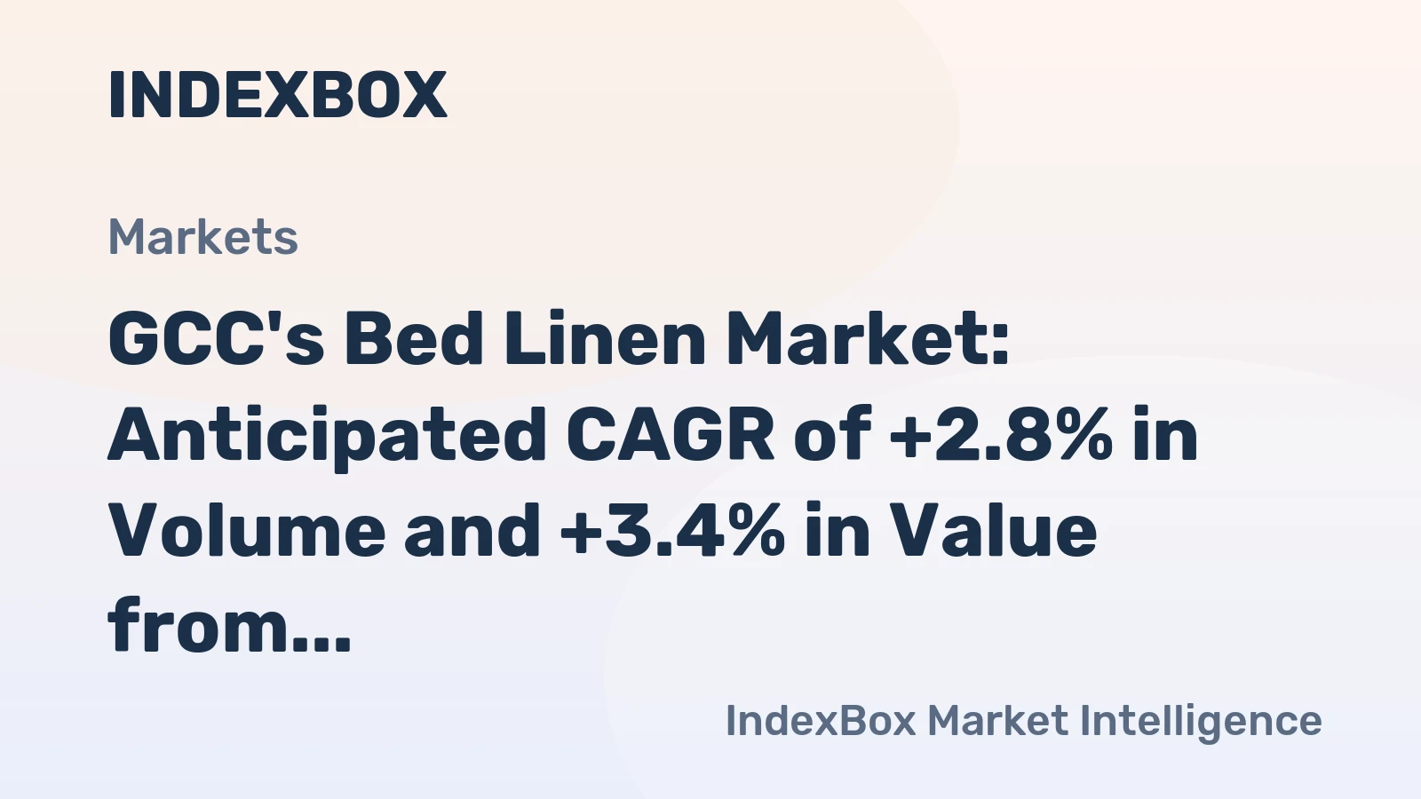 GCC's Bed Linen Market: Anticipated CAGR of +2.8% in Volume and +3.4% in Value from 2024 to 2035