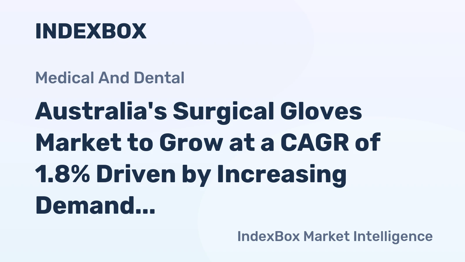 Australia's Surgical Gloves Market to Grow at a CAGR of 1.8% Driven by Increasing Demand
