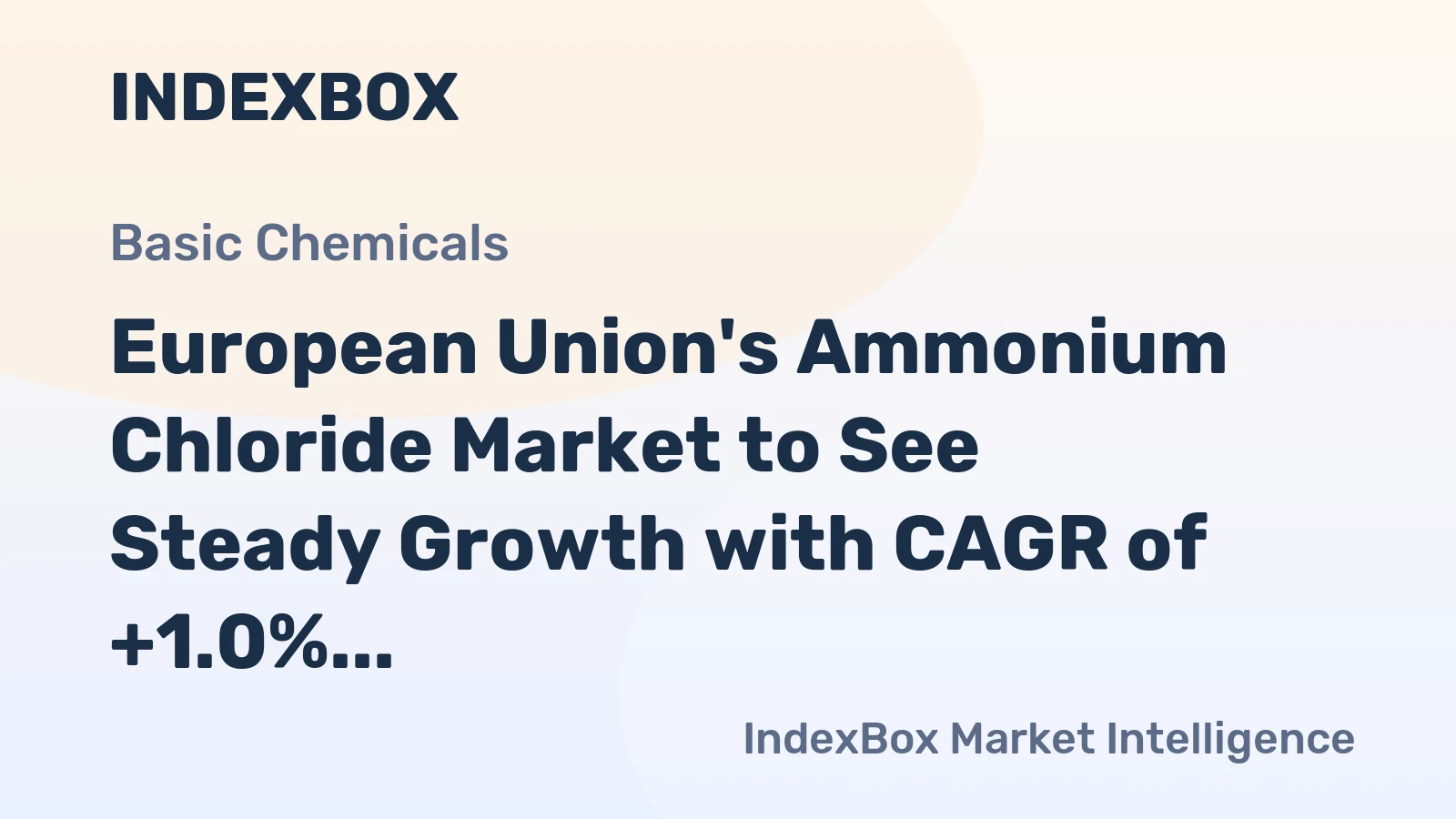 European Union's Ammonium Chloride Market to See Steady Growth with CAGR of +1.0% from 2024-2035