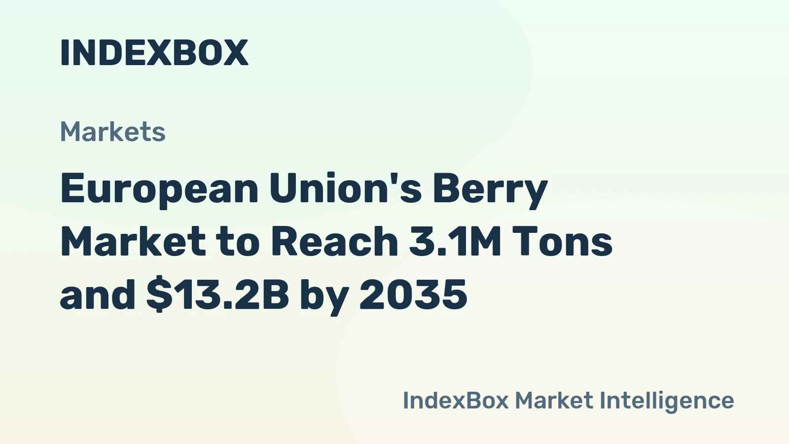 European Union's Berry Market to Reach 3.1M Tons and $13.2B by 2035