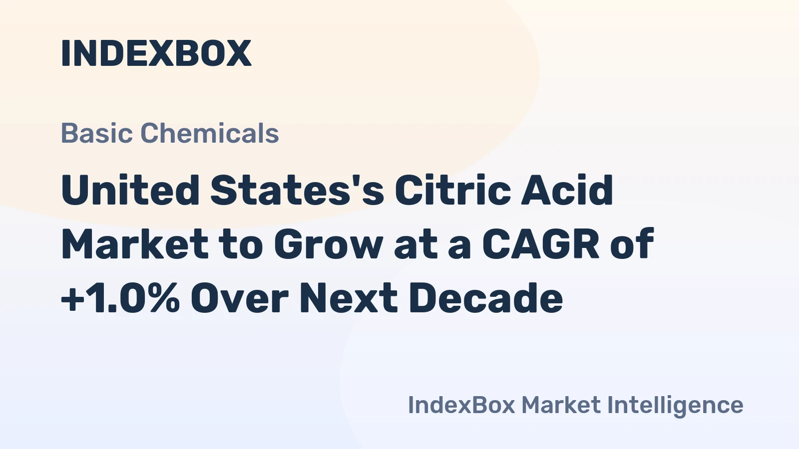 United States's Citric Acid Market to Grow at a CAGR of +1.0% Over Next Decade